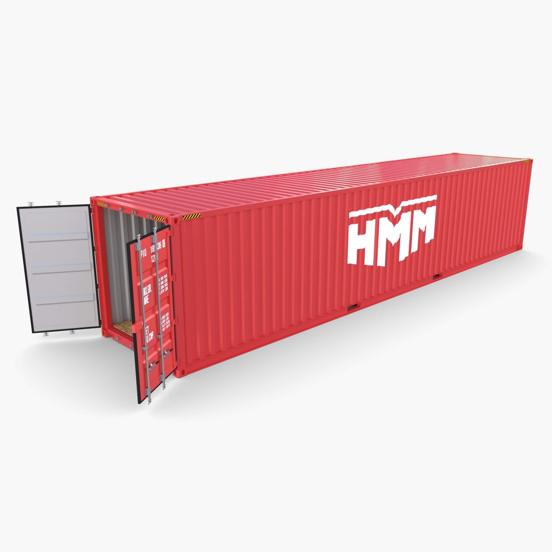 40ft Shipping Container HMM V2 - 3D Model by dragosburian