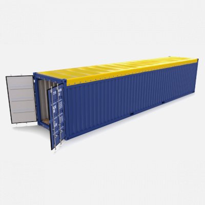 40ft Shipping Container Open Top 2 - 3D Model by dragosburian