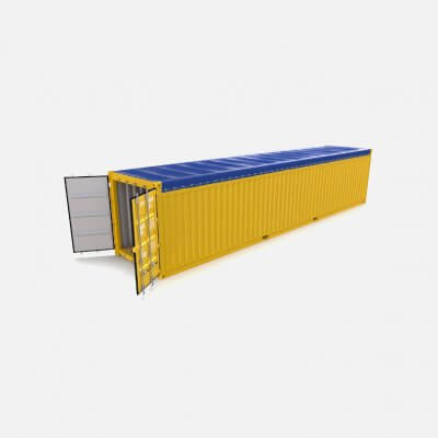 40ft Shipping Container Open Top - 3D Model by dragosburian