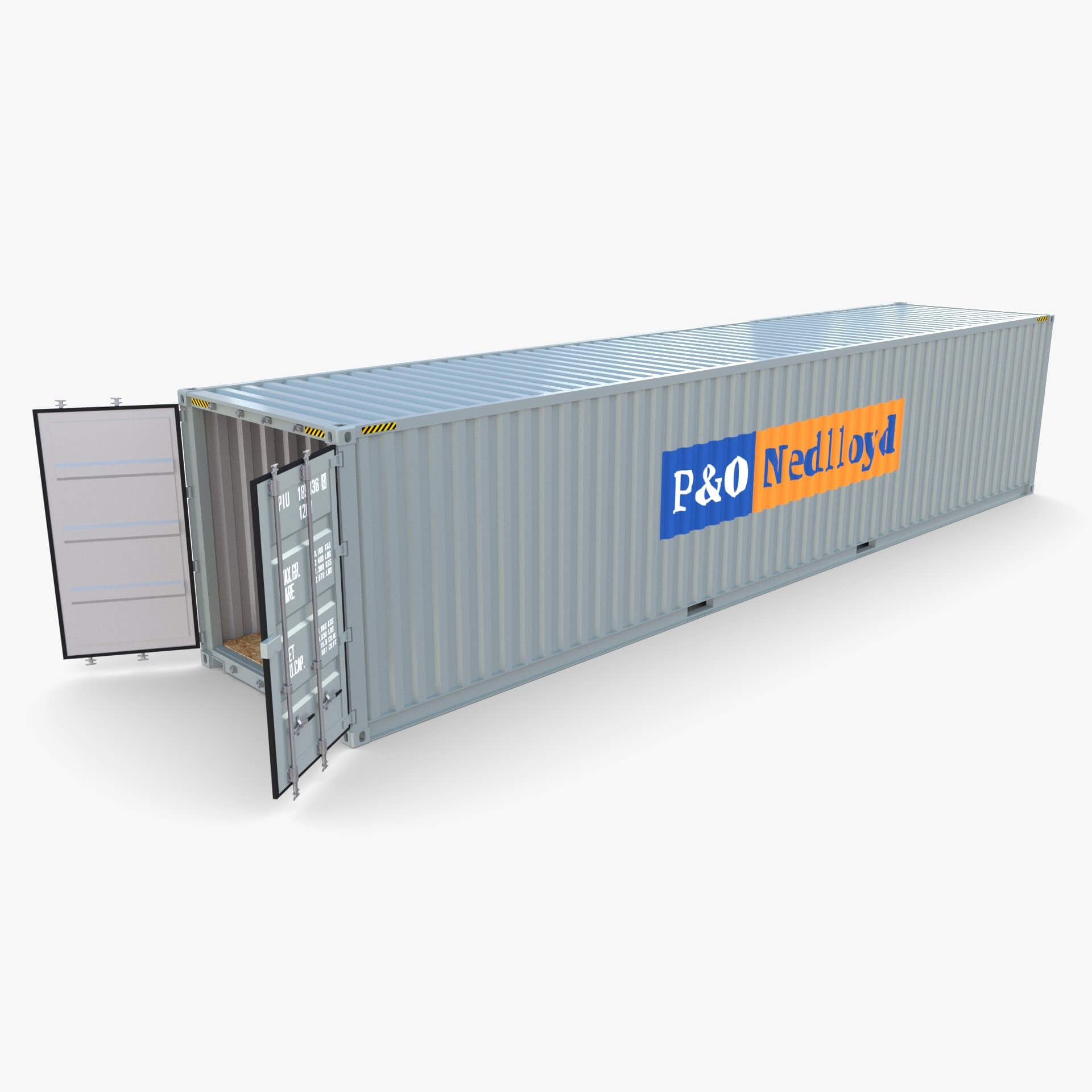40ft Shipping Container PO Nedlloyd V1 - 3D Model by dragosburian