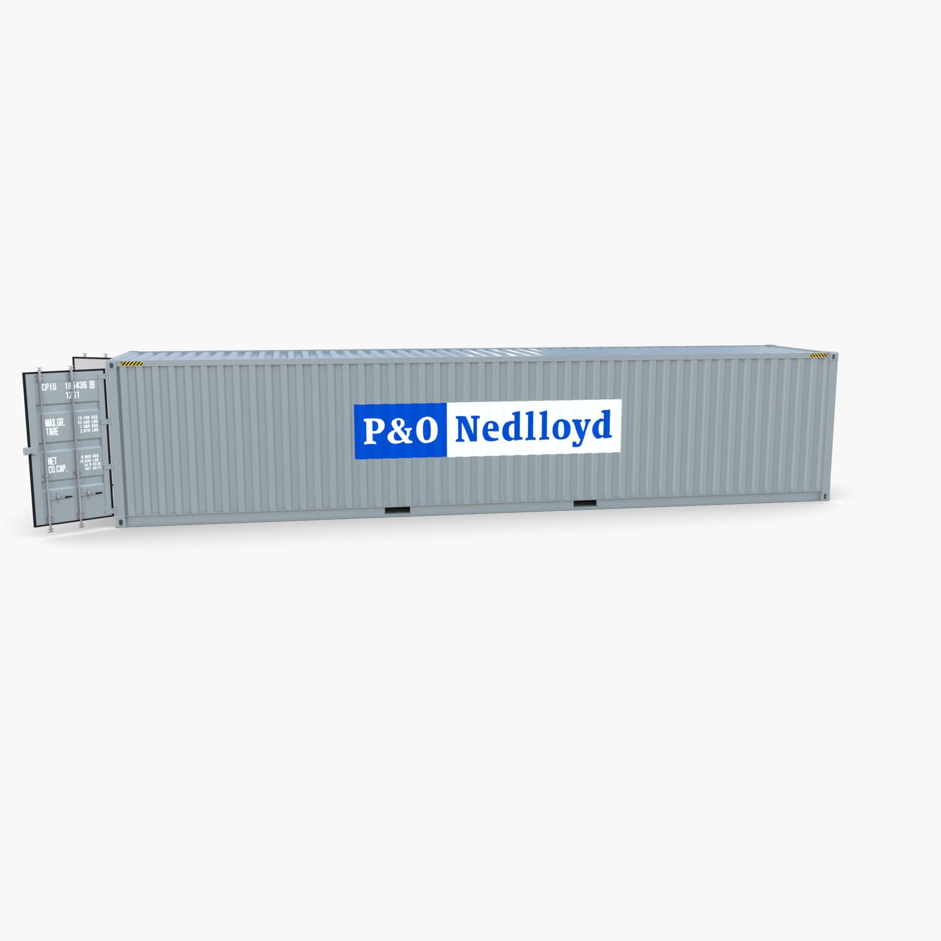 40ft Shipping Container PO Nedlloyd V2 - 3D Model by dragosburian