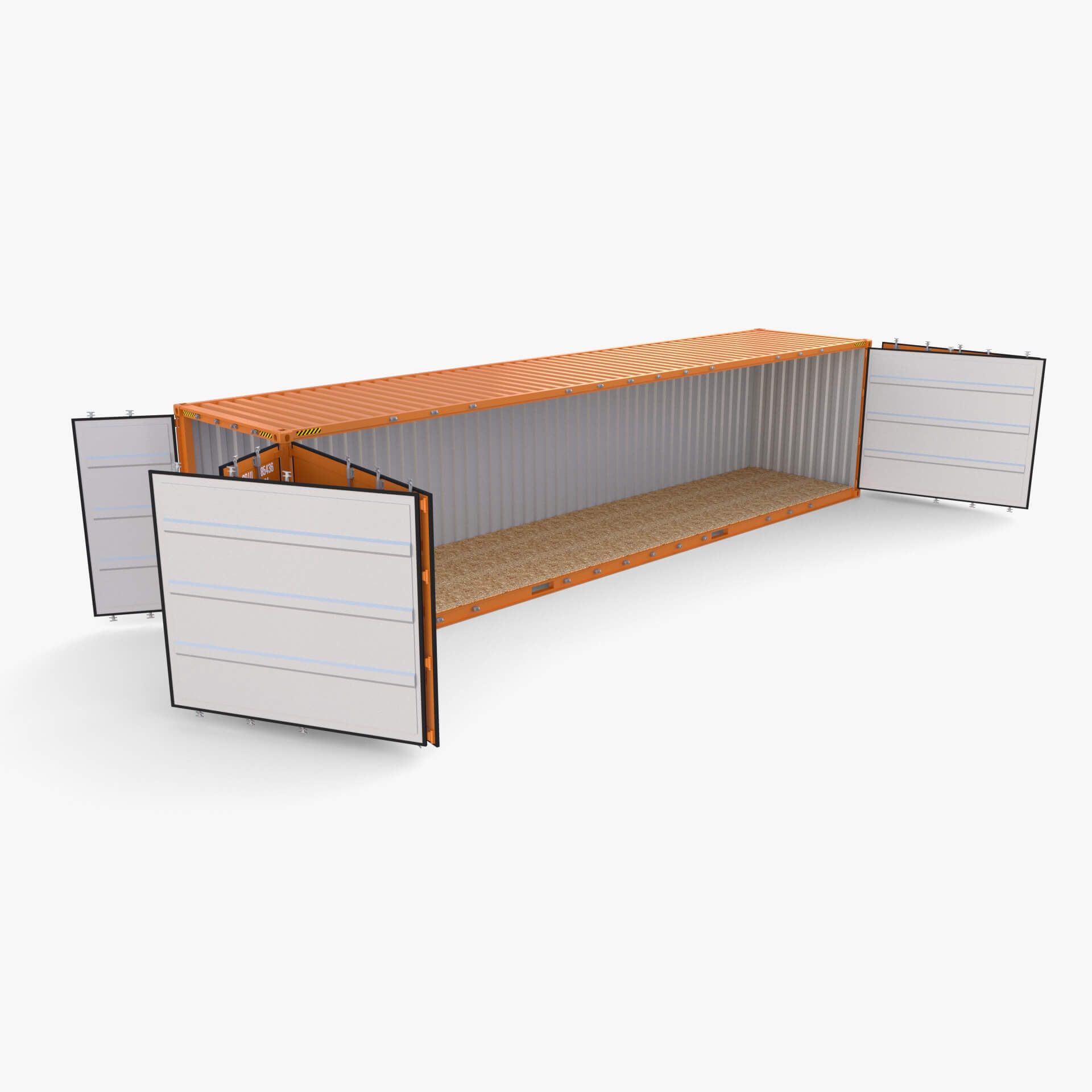 40ft Shipping Container Side Open High Cube - 3D Model by dragosburian