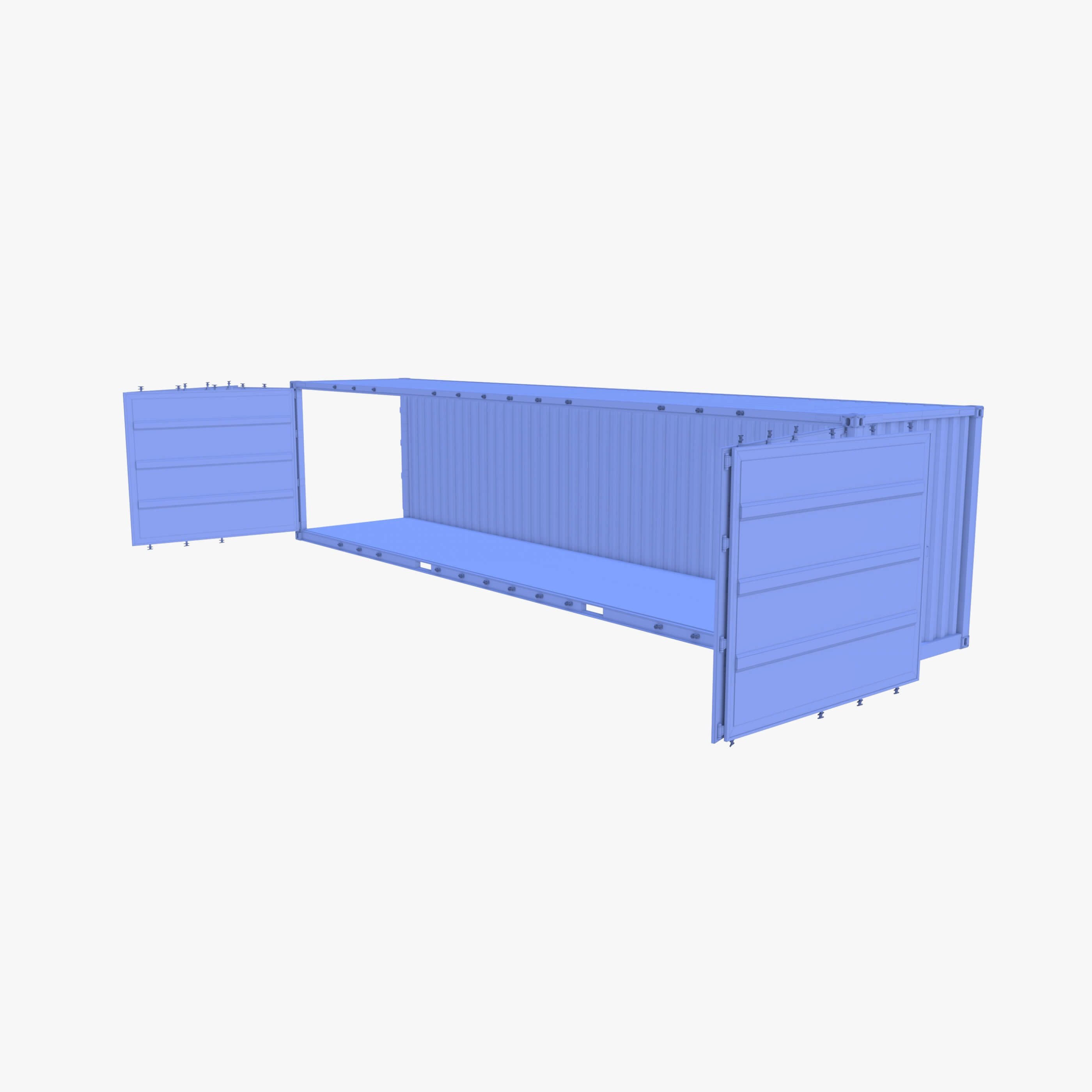 40ft Shipping Container Side Open High Cube - 3D Model by dragosburian