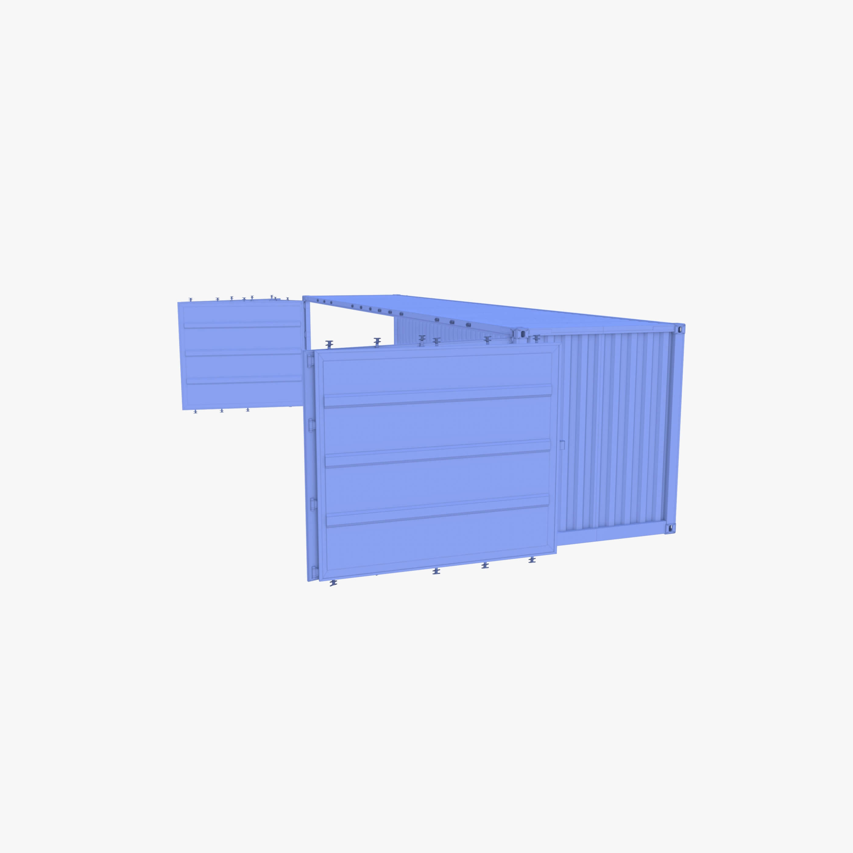 40ft Shipping Container Side Open High Cube - 3D Model by dragosburian