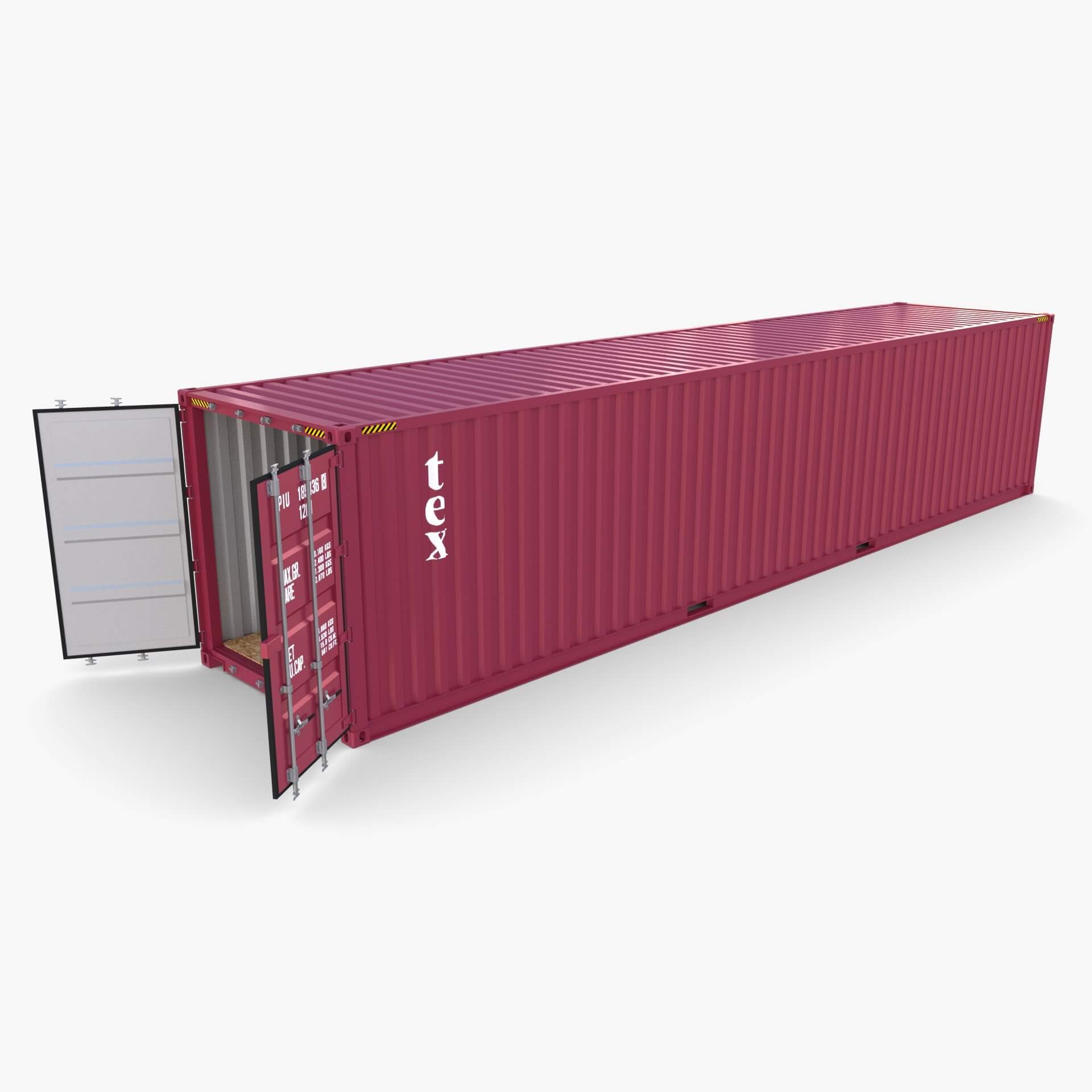 40ft Shipping Container Tex V1 - 3D Model by dragosburian