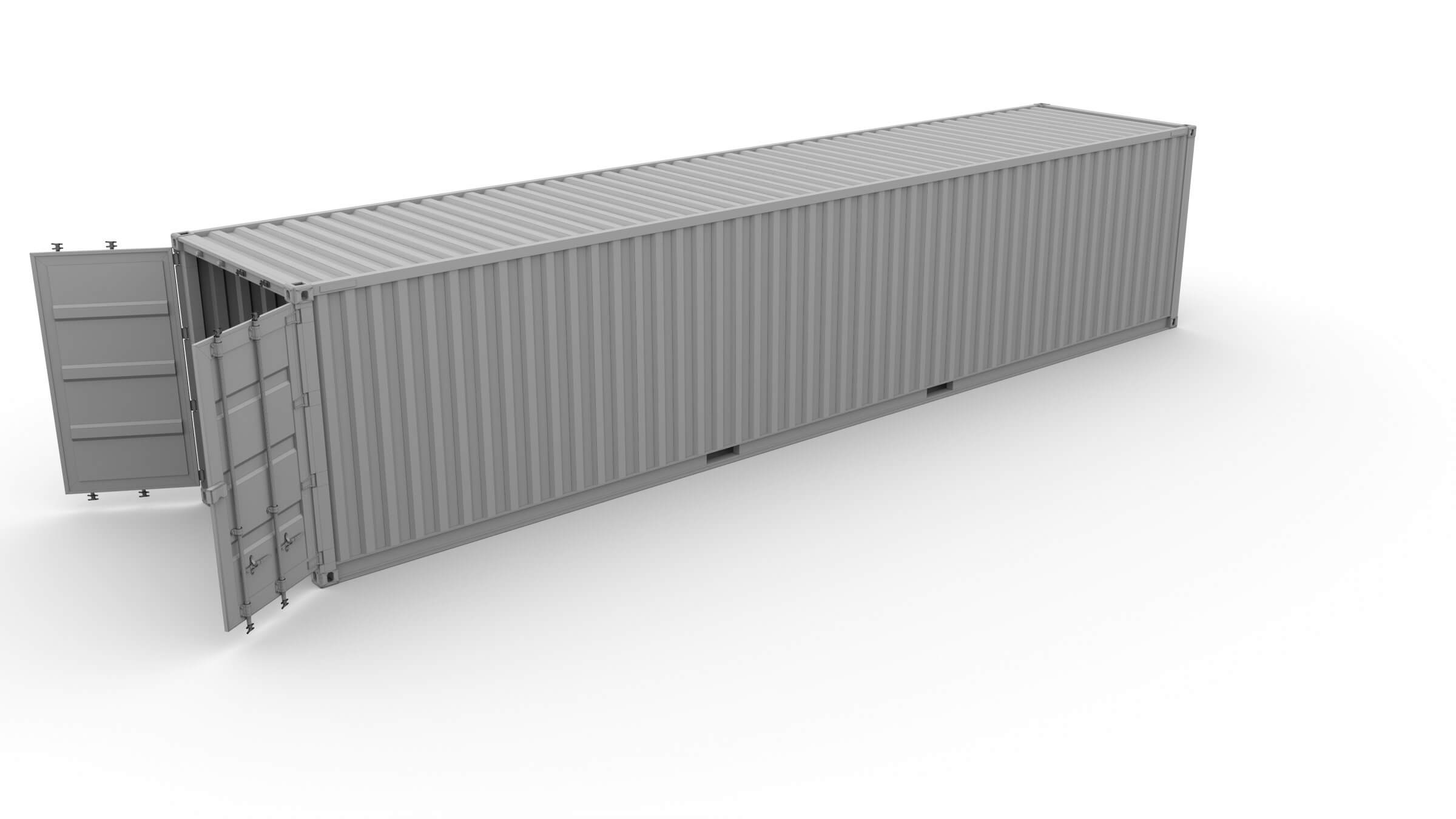 40ft Shipping Container Tex V2 - 3D Model by dragosburian