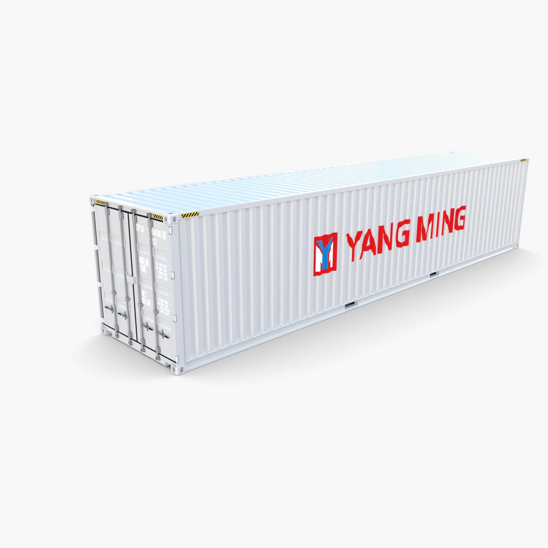 40ft Shipping Container Yang Ming - 3D Model by dragosburian