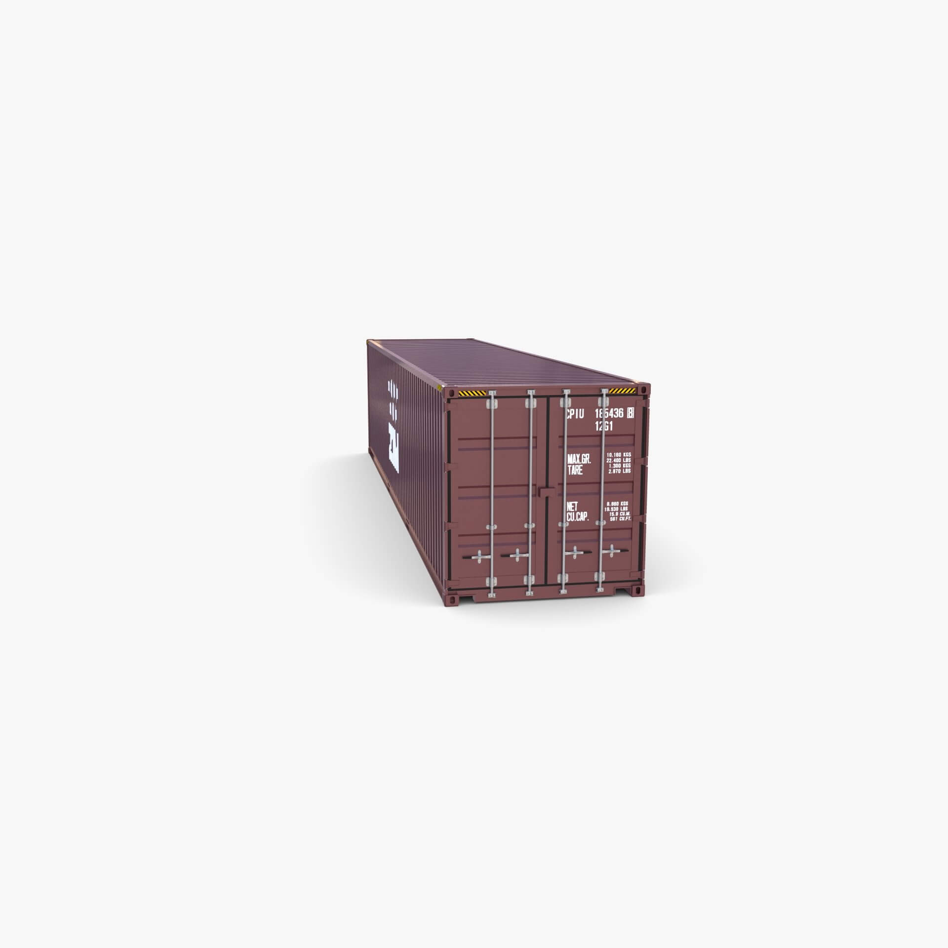 40ft Shipping Container ZIM - 3D Model by dragosburian