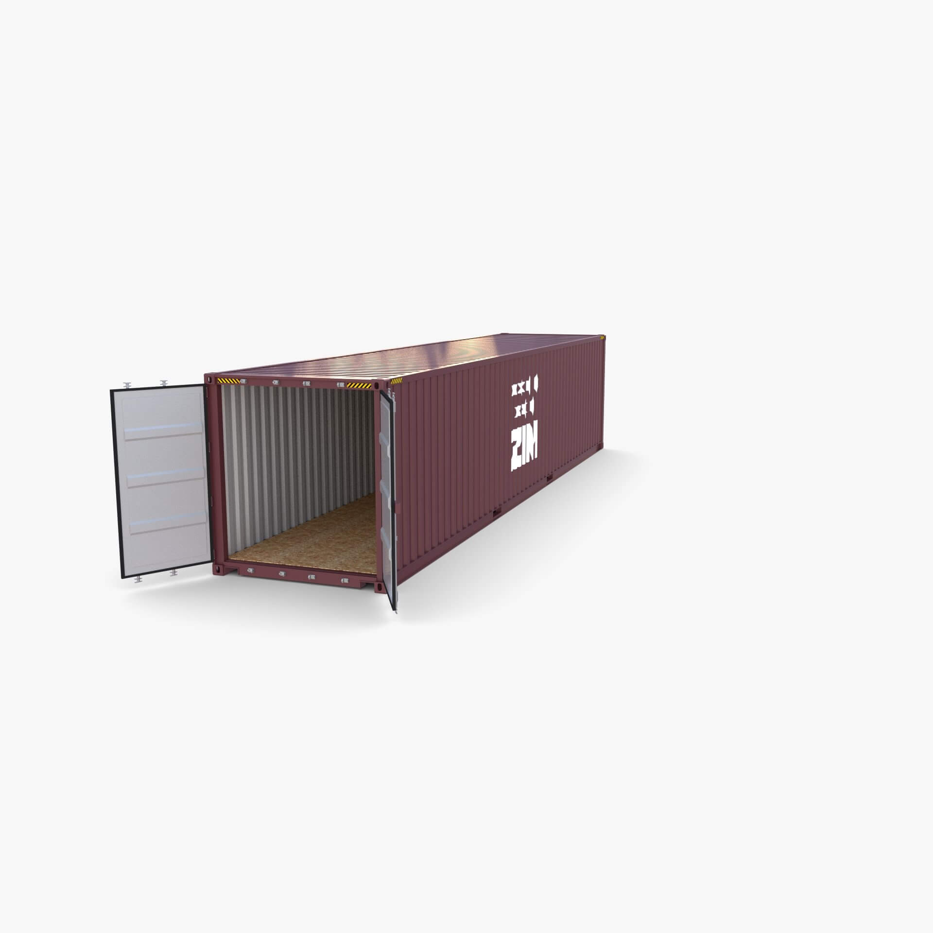 40ft Shipping Container ZIM - 3D Model by dragosburian