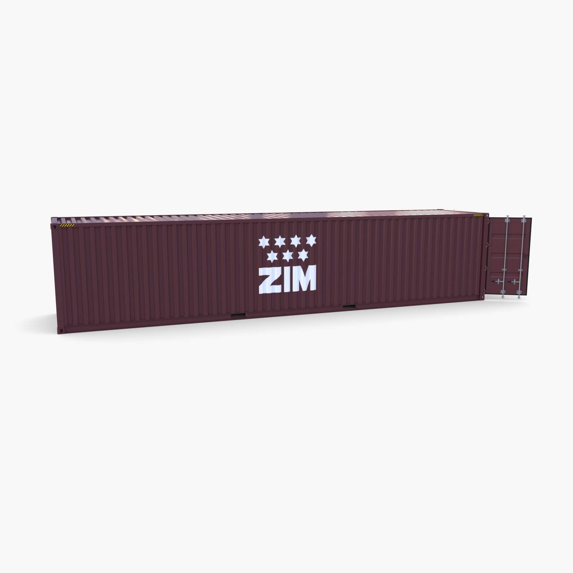 40ft Shipping Container ZIM - 3D Model by dragosburian