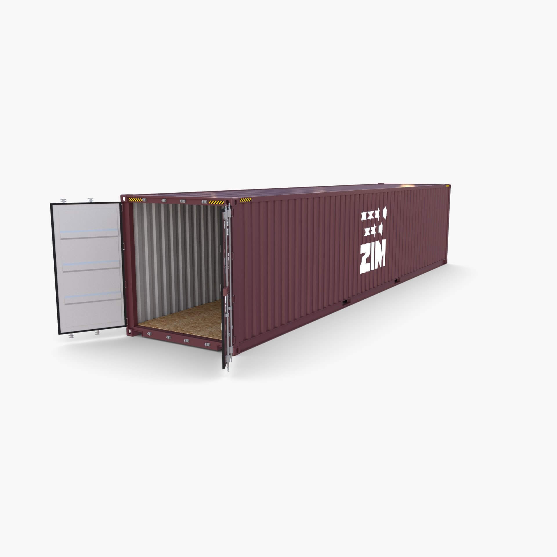 40ft Shipping Container ZIM - 3D Model by dragosburian