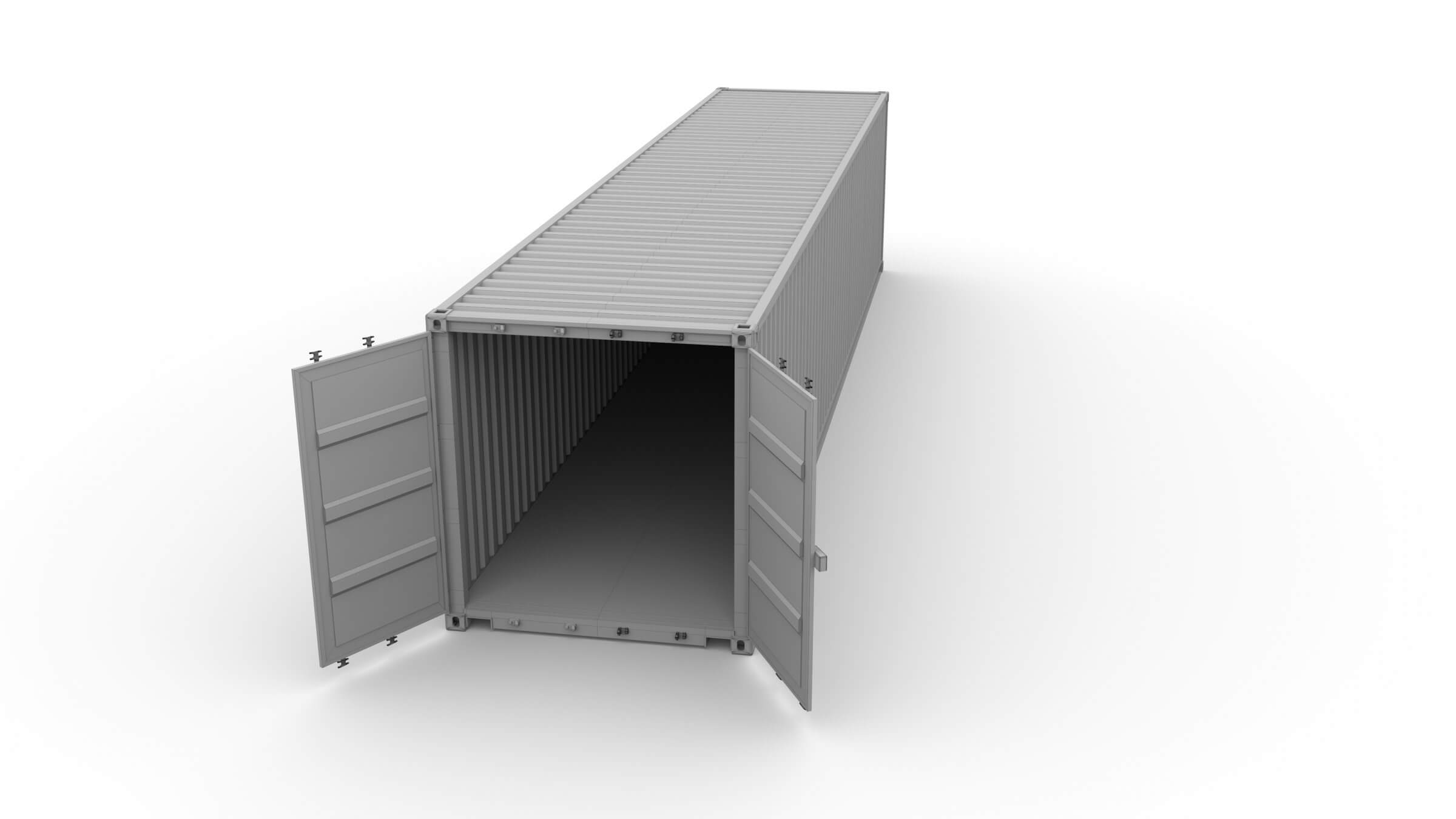 40ft Shipping Container ZIM - 3D Model by dragosburian