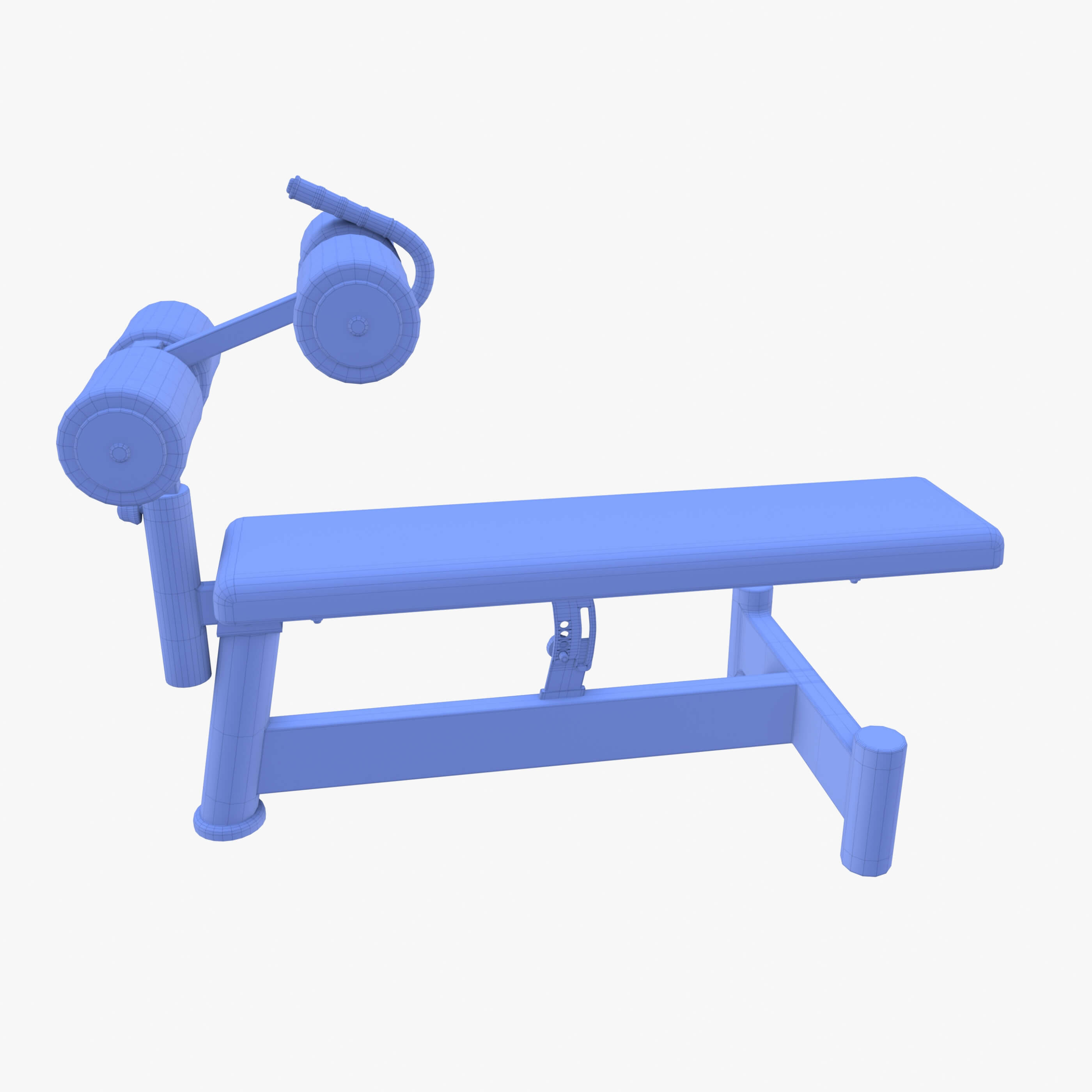 Adjustable Crunch Bench - 3D Model by dragosburian