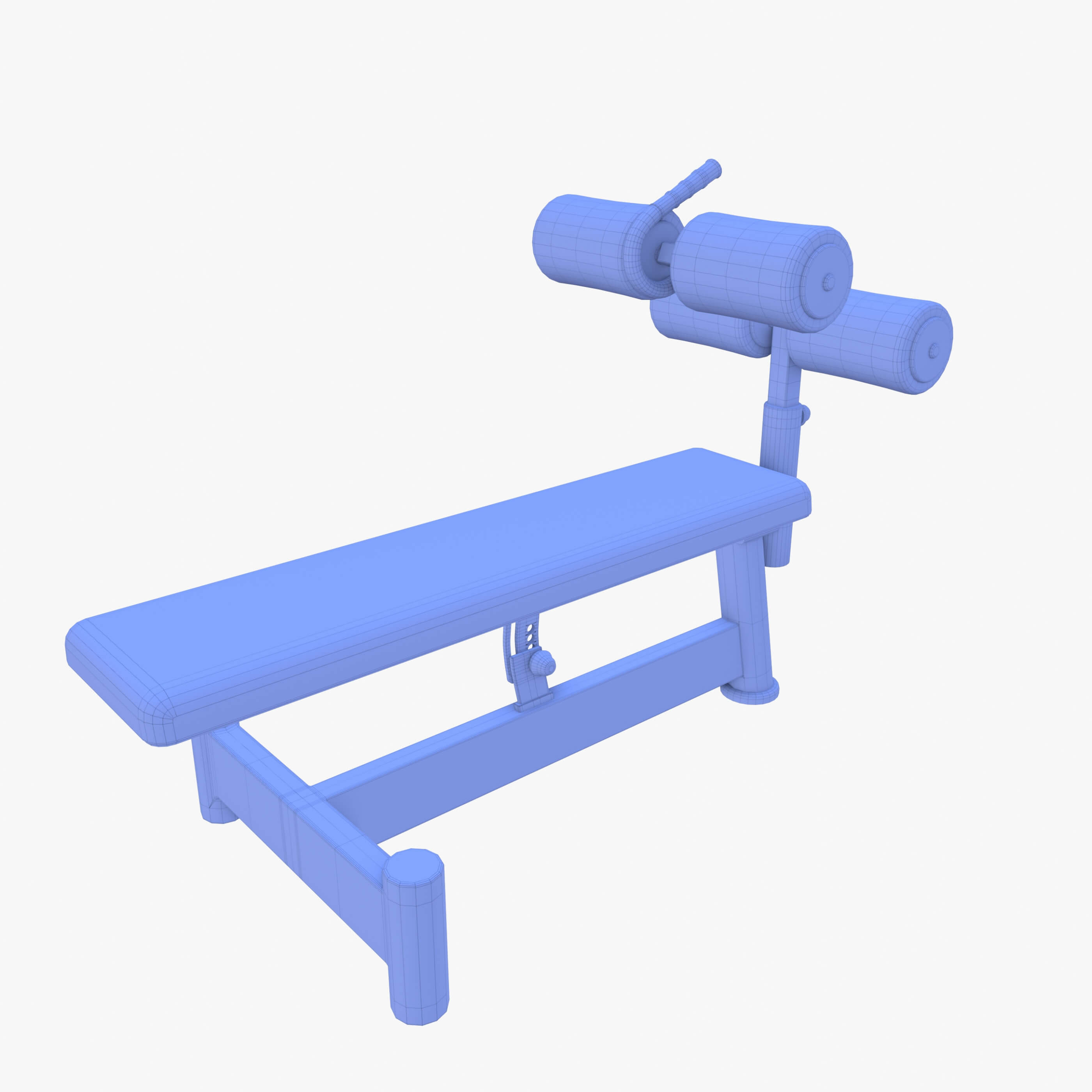 Adjustable Crunch Bench - 3D Model by dragosburian