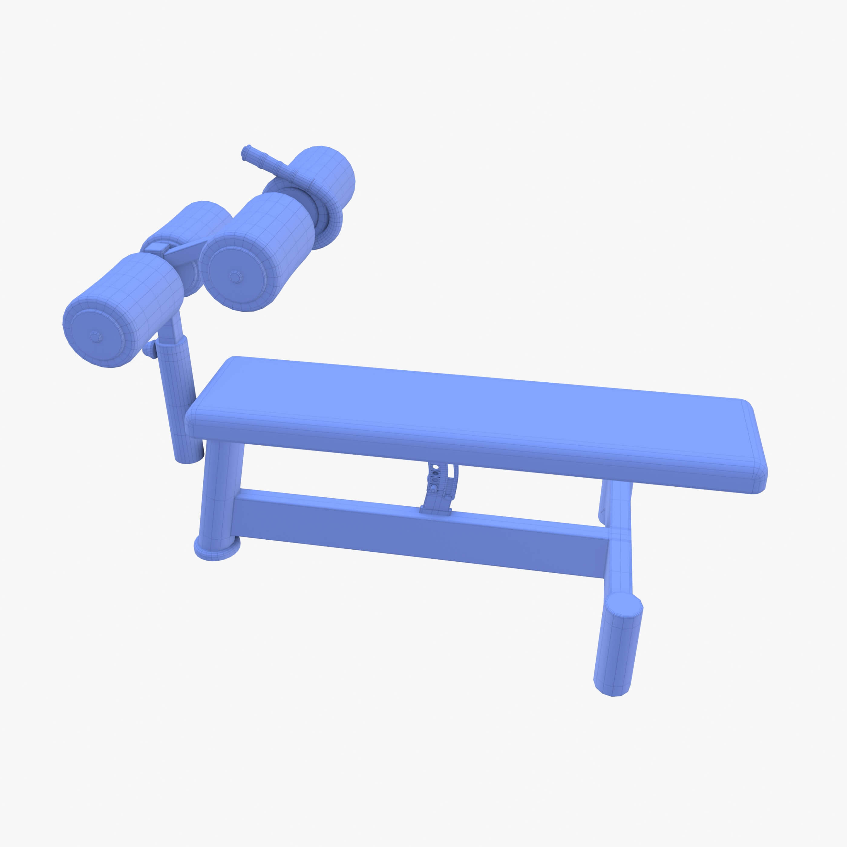 Adjustable Crunch Bench - 3D Model by dragosburian