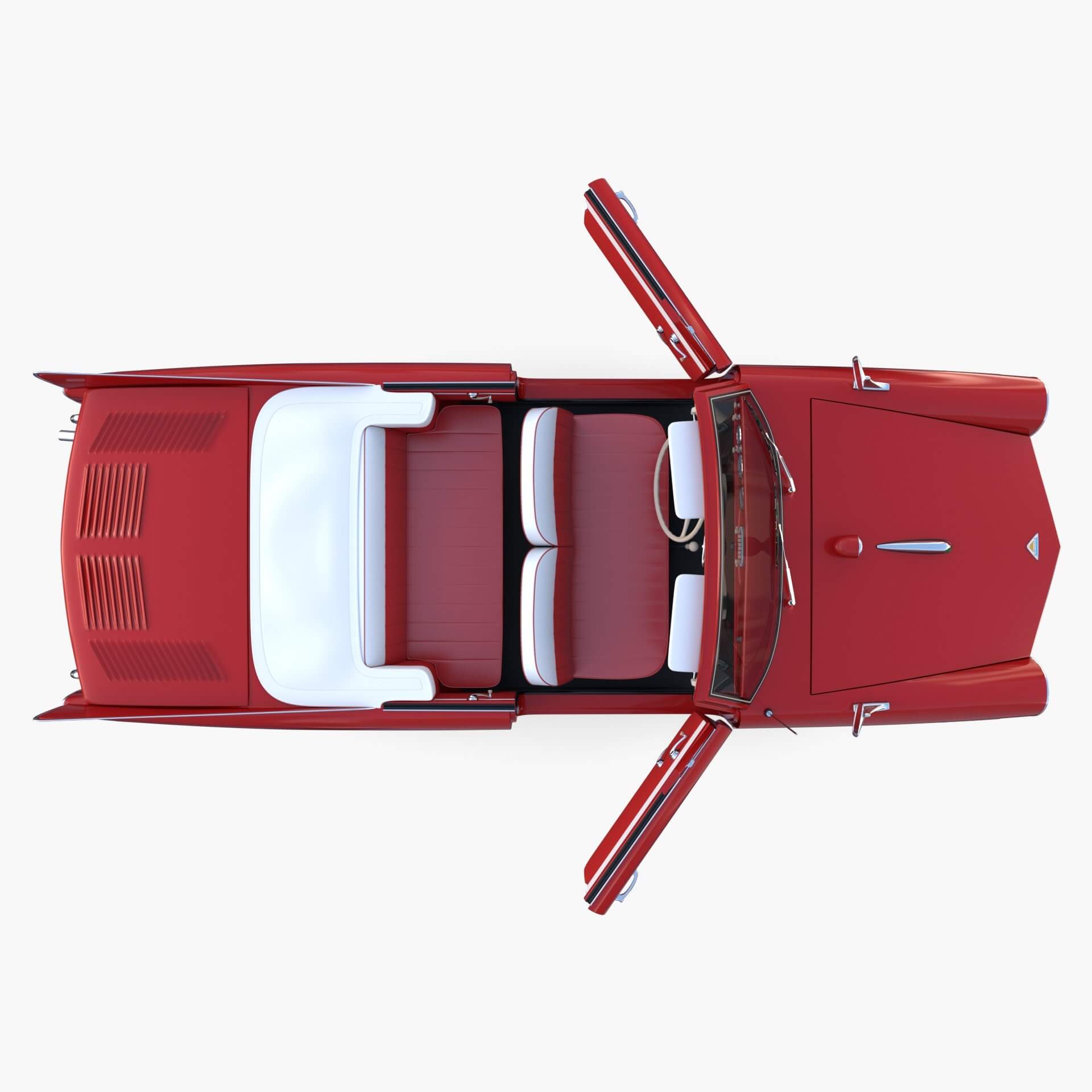 Amphicar 770 Red W Interior - 3D Model by dragosburian