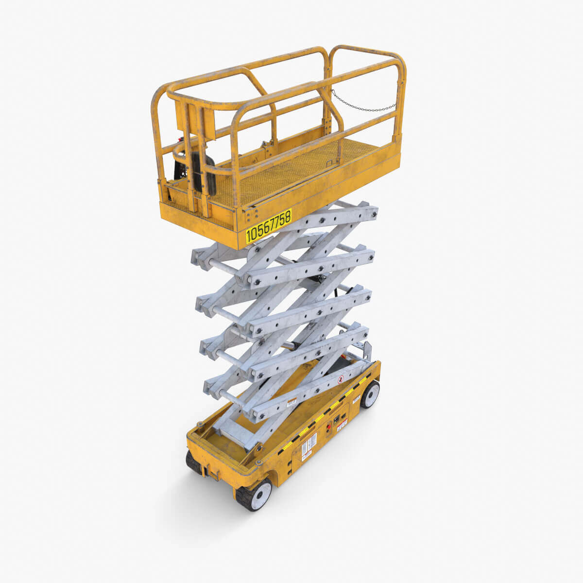 Animated Electric Scissor Lift V2 - 3D Model by dragosburian