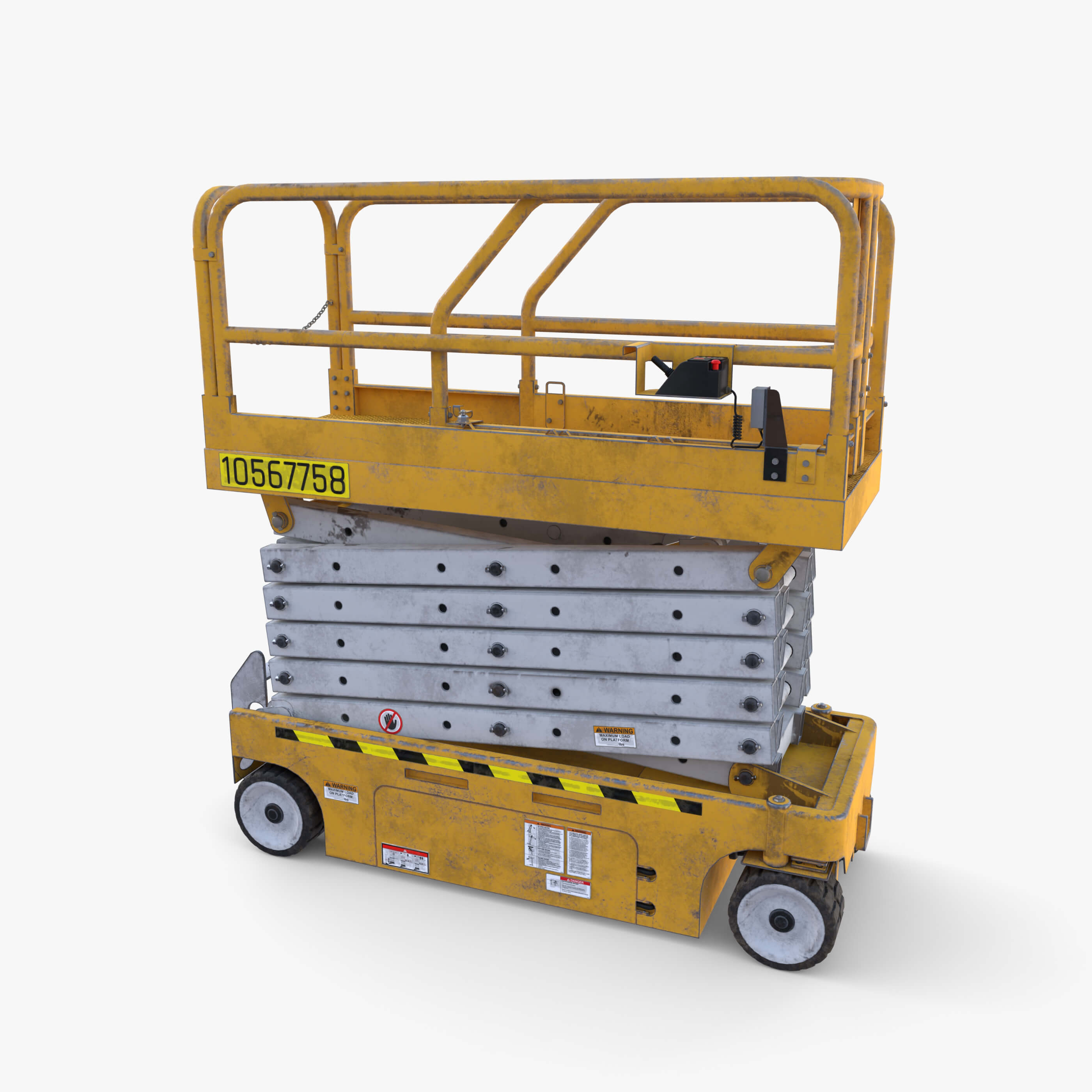 Animated Electric Scissor Lift V2 - 3D Model by dragosburian