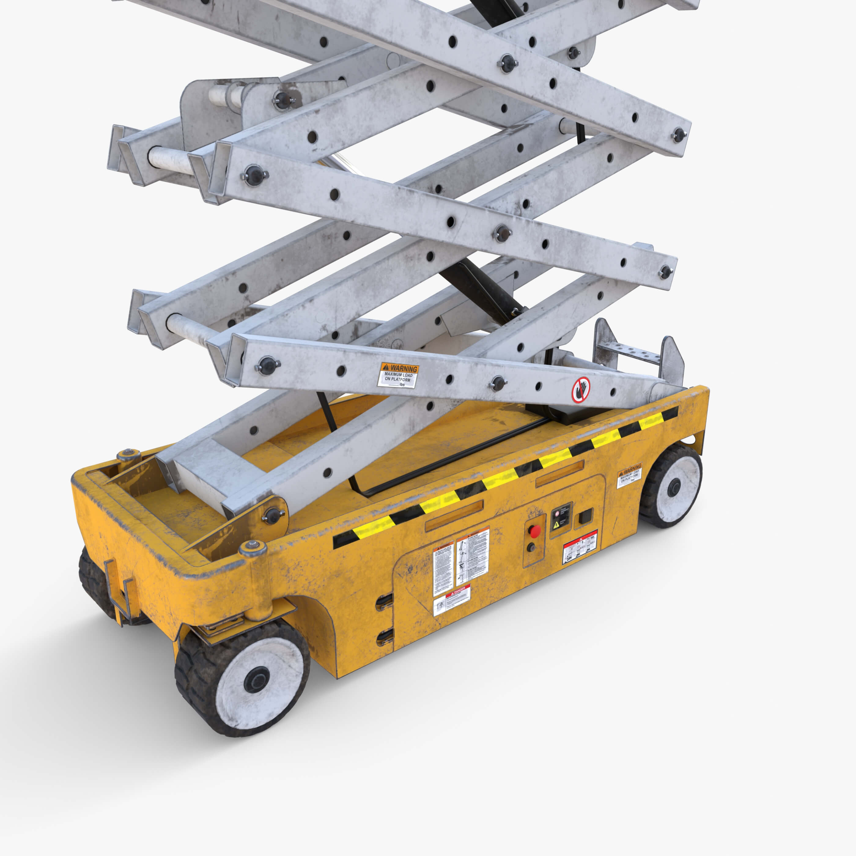Animated Electric Scissor Lift V2 - 3D Model by dragosburian