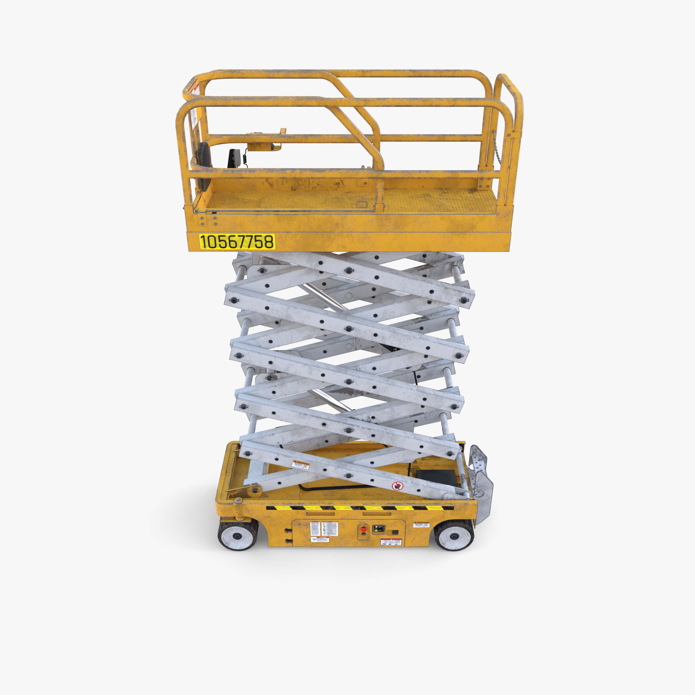 Animated Electric Scissor Lift V2 - 3D Model by dragosburian