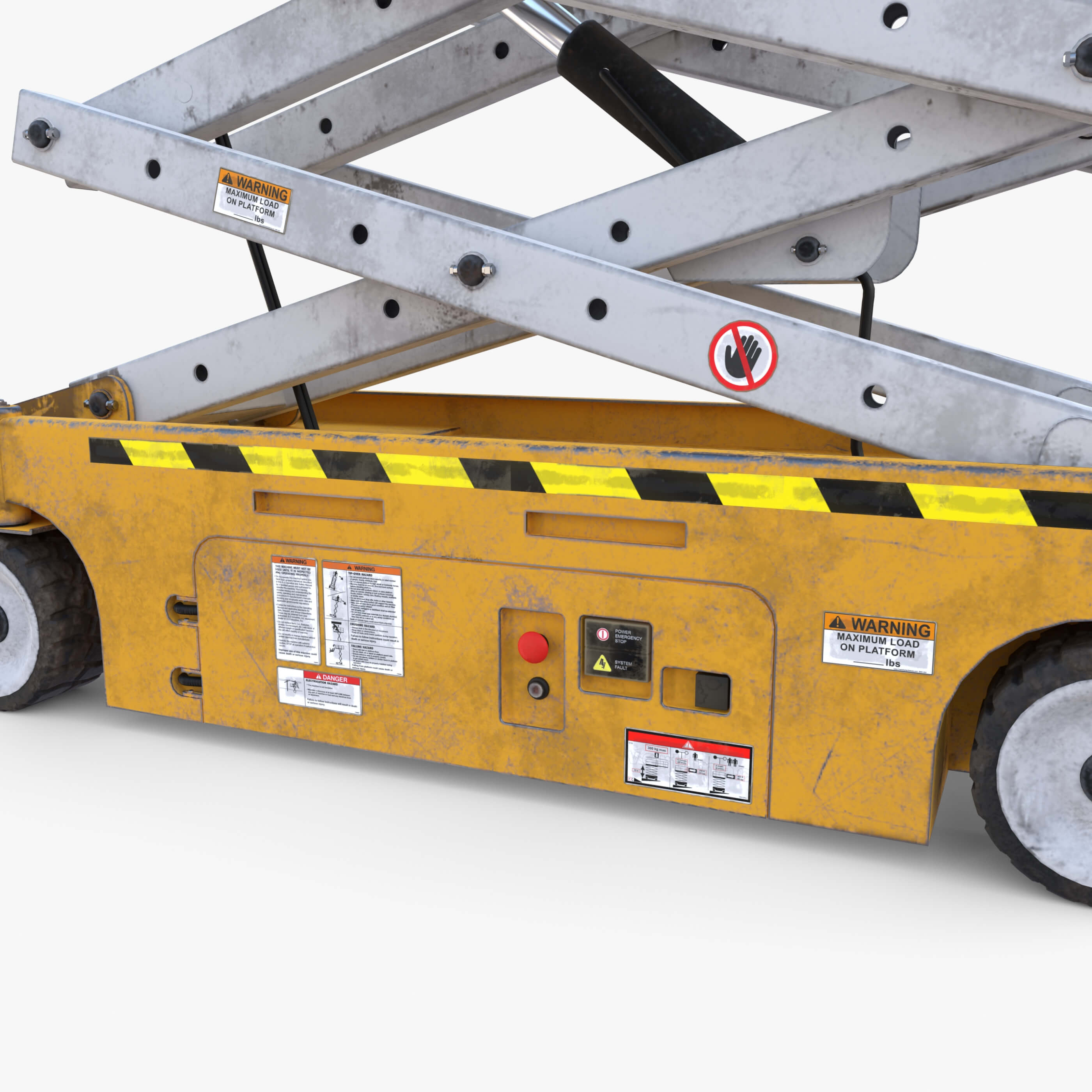 Animated Electric Scissor Lift V2 - 3D Model by dragosburian