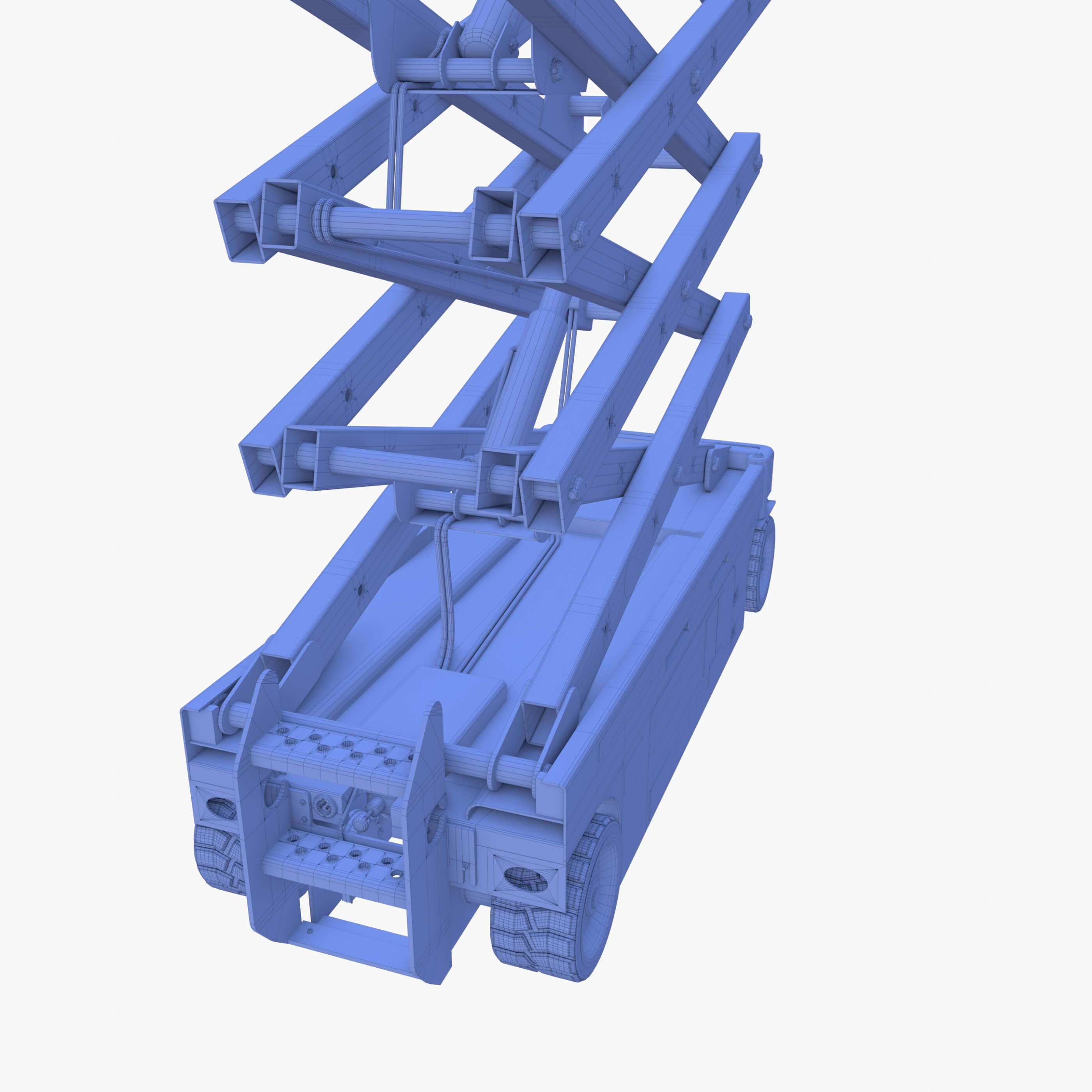 Animated Electric Scissor Lift V2 - 3D Model by dragosburian