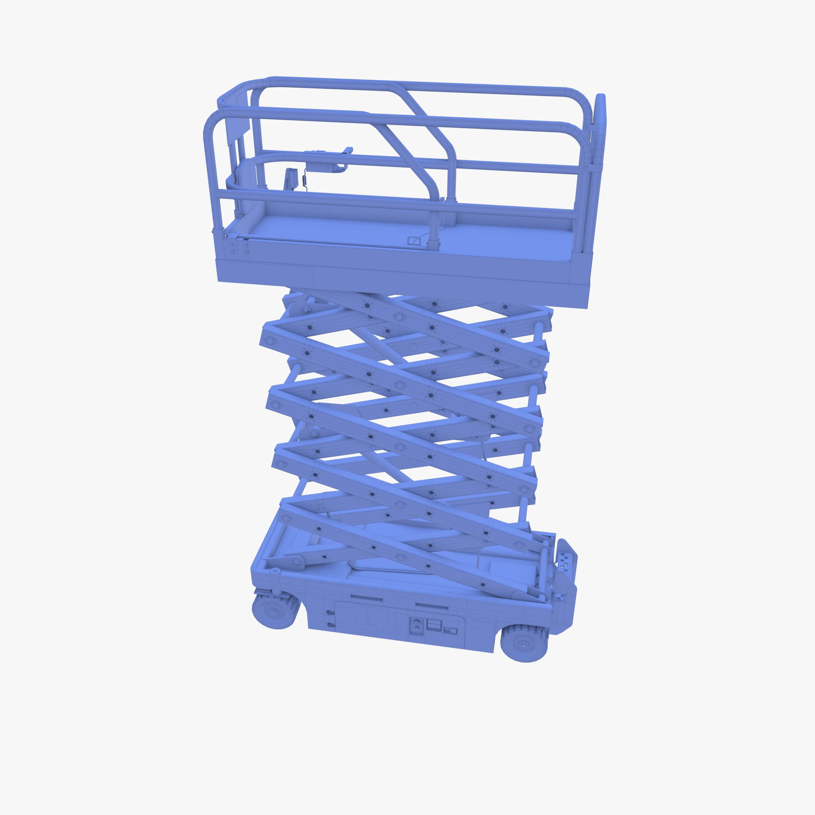 Animated Electric Scissor Lift V2 - 3D Model by dragosburian