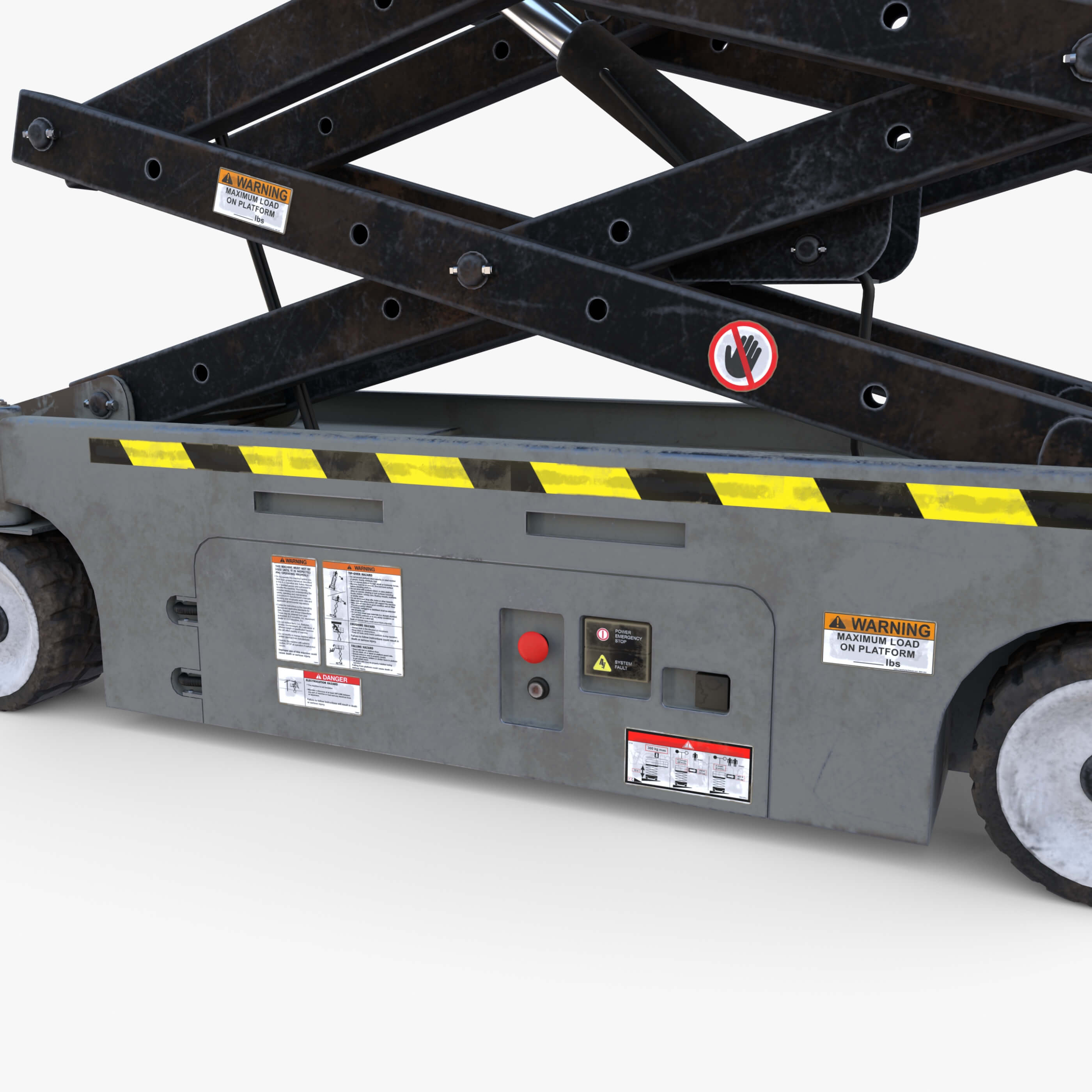 Animated Electric Scissor Lift V3 - 3D Model by dragosburian