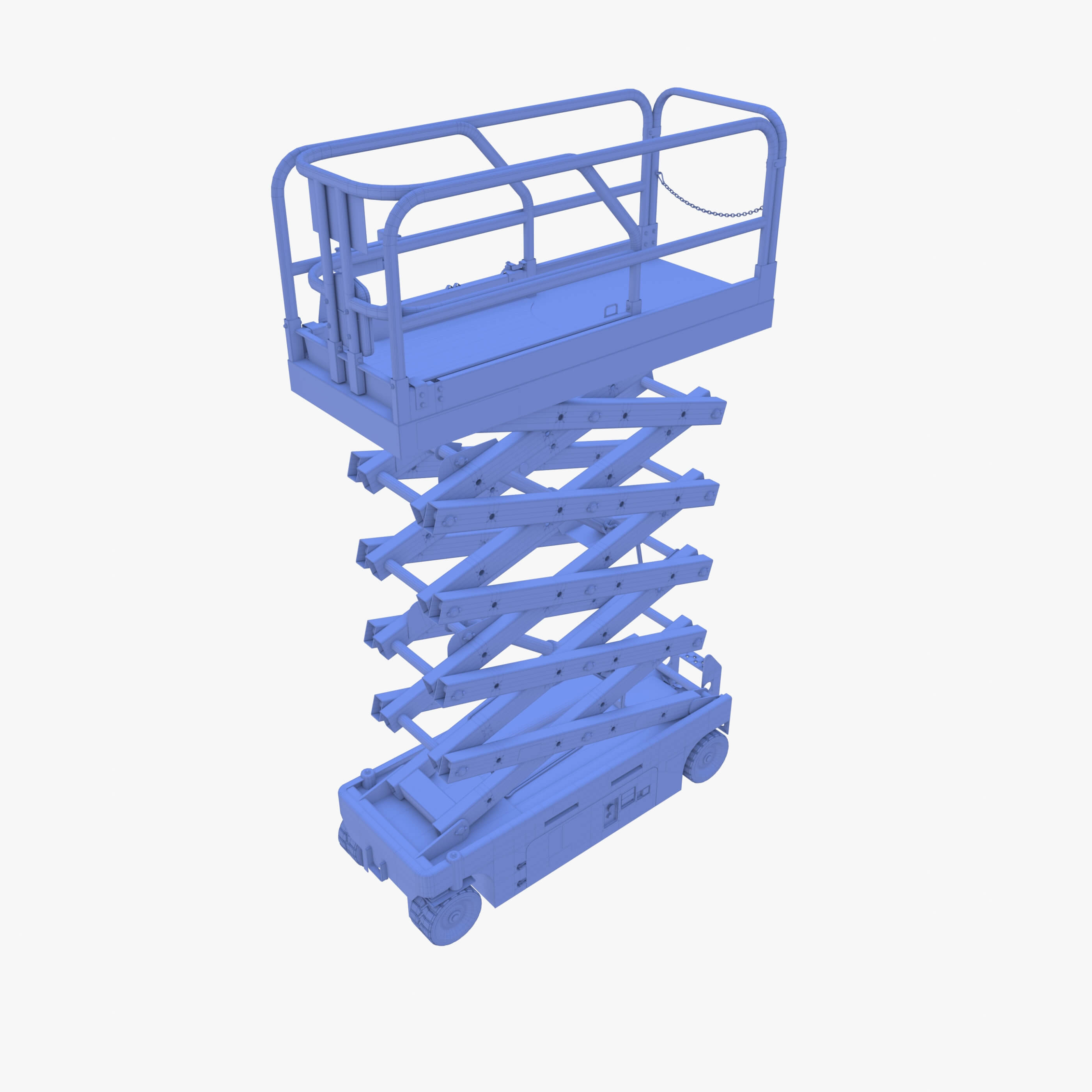 Animated Electric Scissor Lift V3 - 3D Model by dragosburian