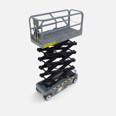 Animated Electric Scissor Lift V3 - 3D Model by dragosburian