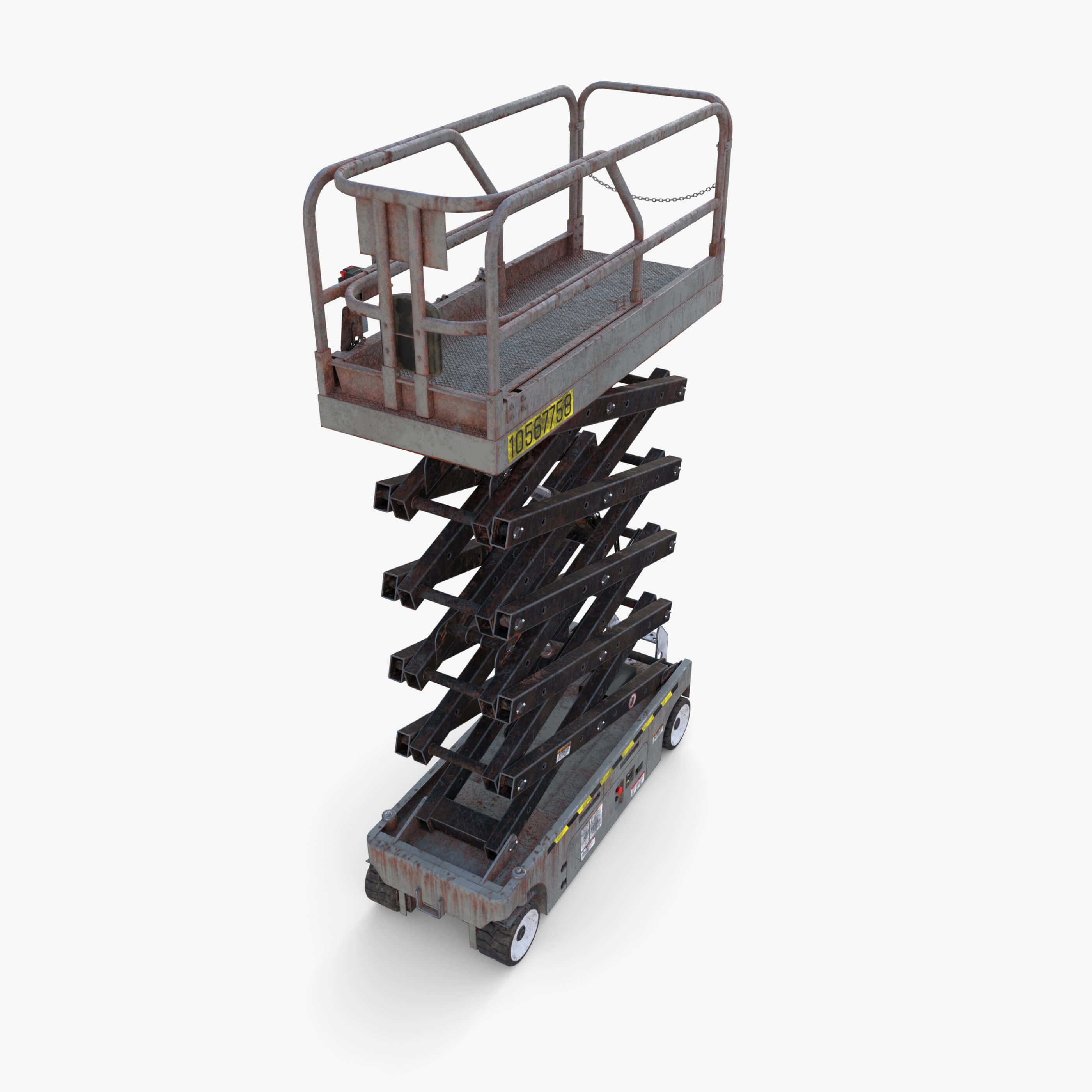 Animated Electric Scissor Lift V4 - 3D Model by dragosburian
