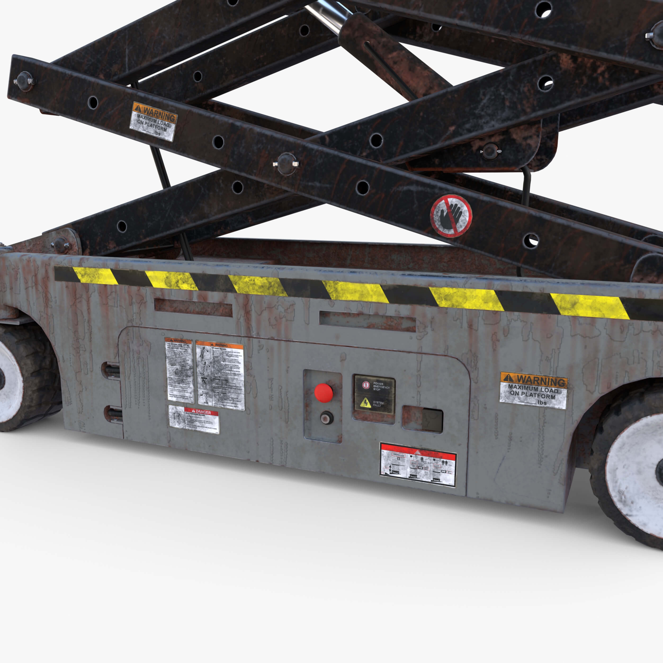 Animated Electric Scissor Lift V4 - 3D Model by dragosburian