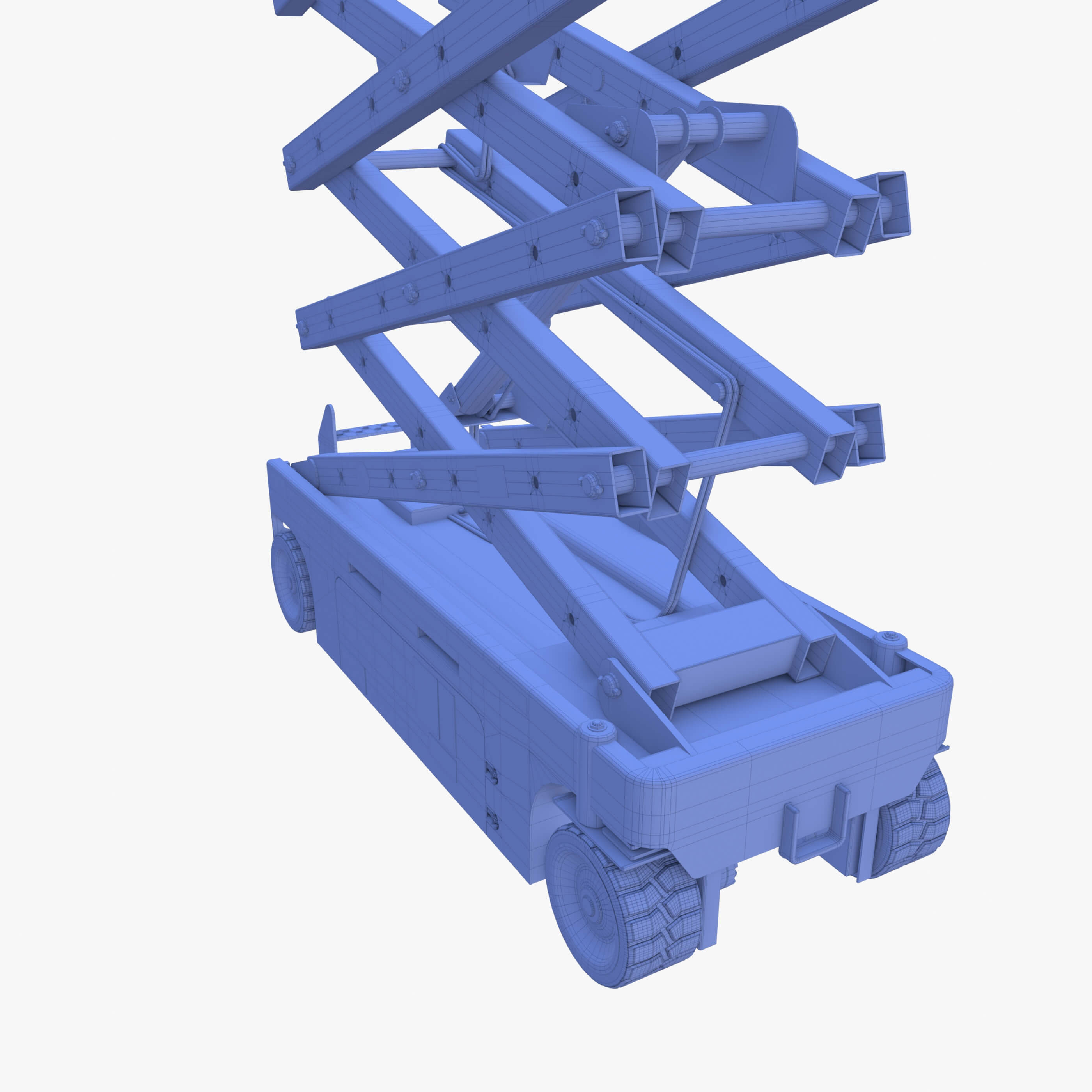 Animated Electric Scissor Lift V4 - 3D Model by dragosburian