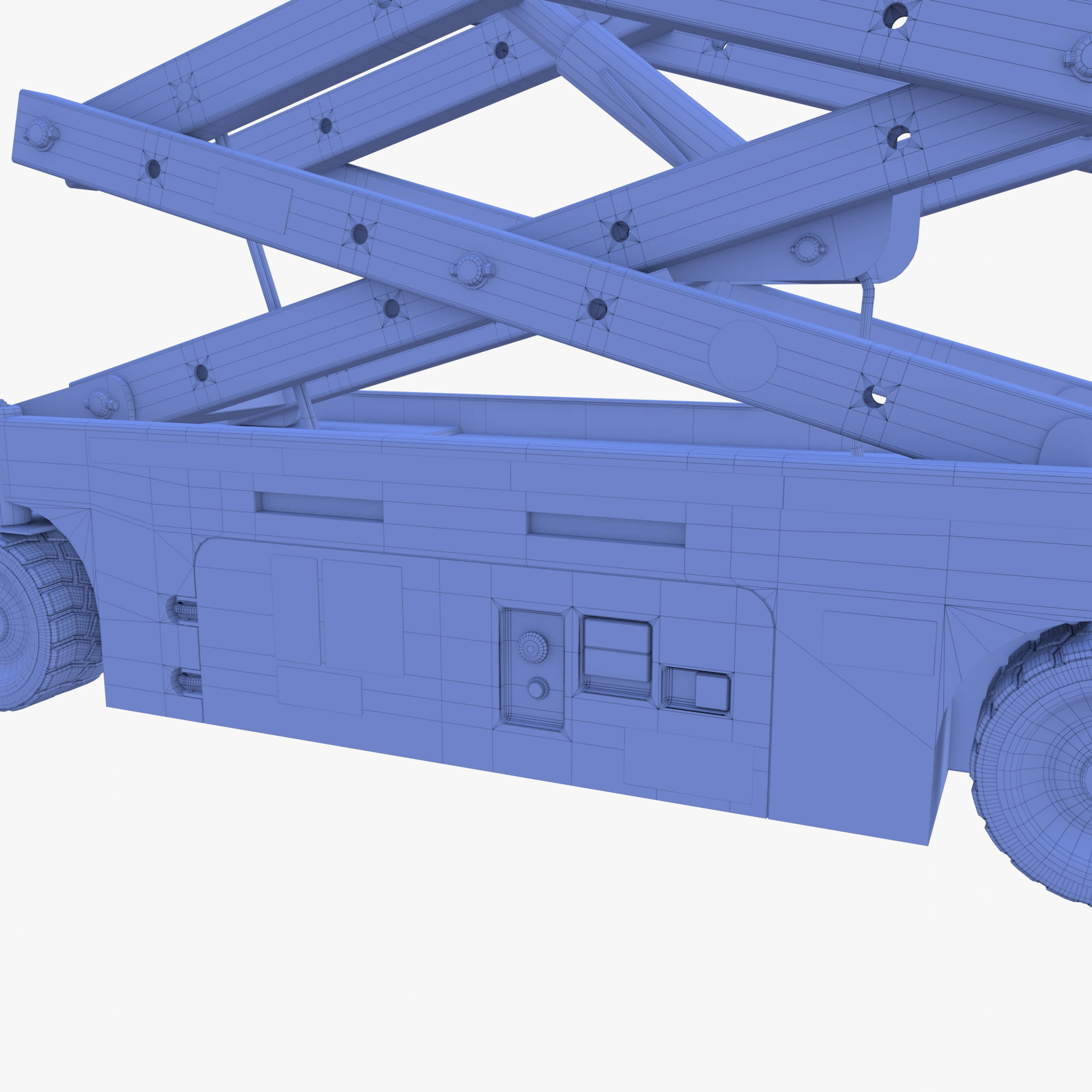 Animated Electric Scissor Lift V4 - 3D Model by dragosburian