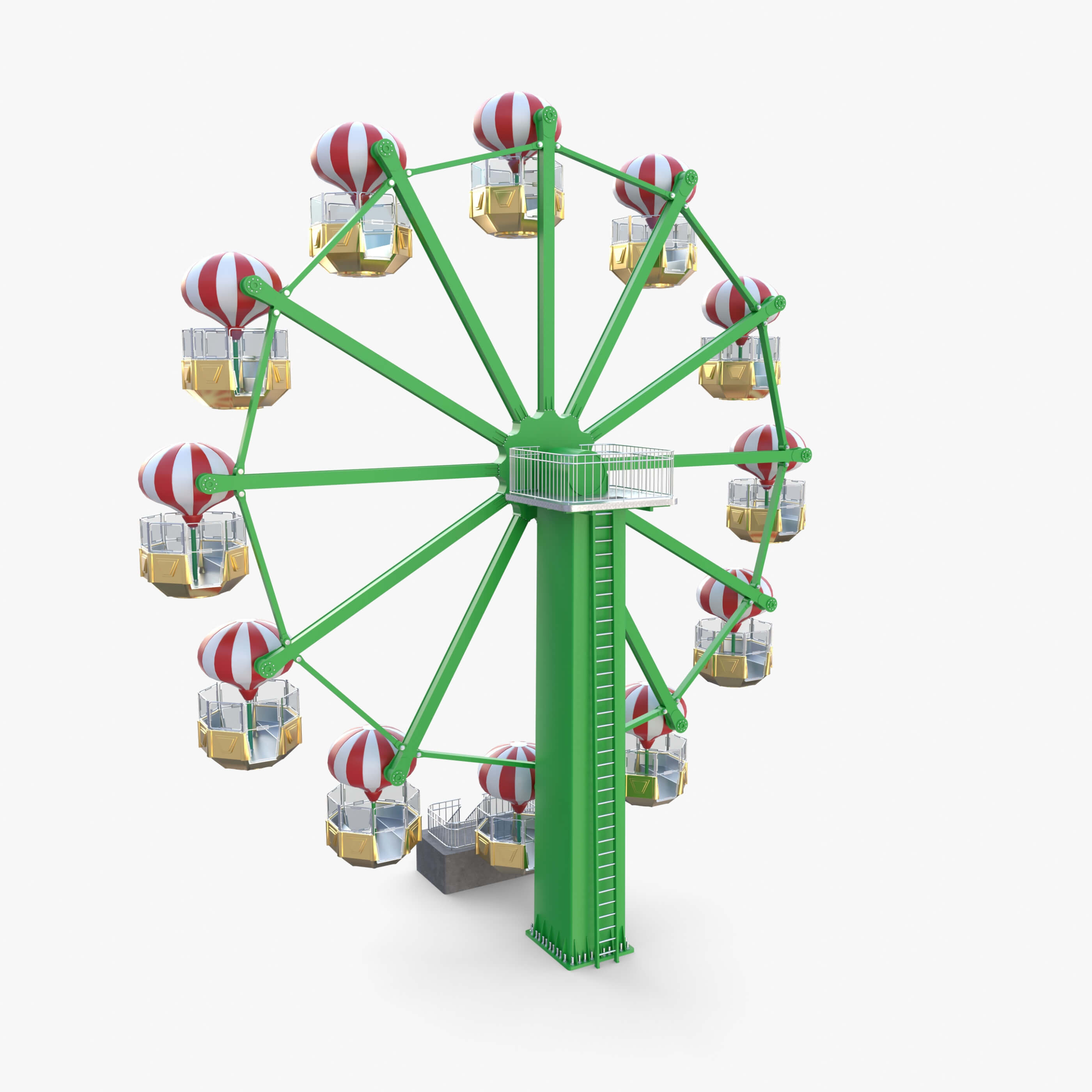 Animated Ferris Wheel V1 - 3D Model by dragosburian