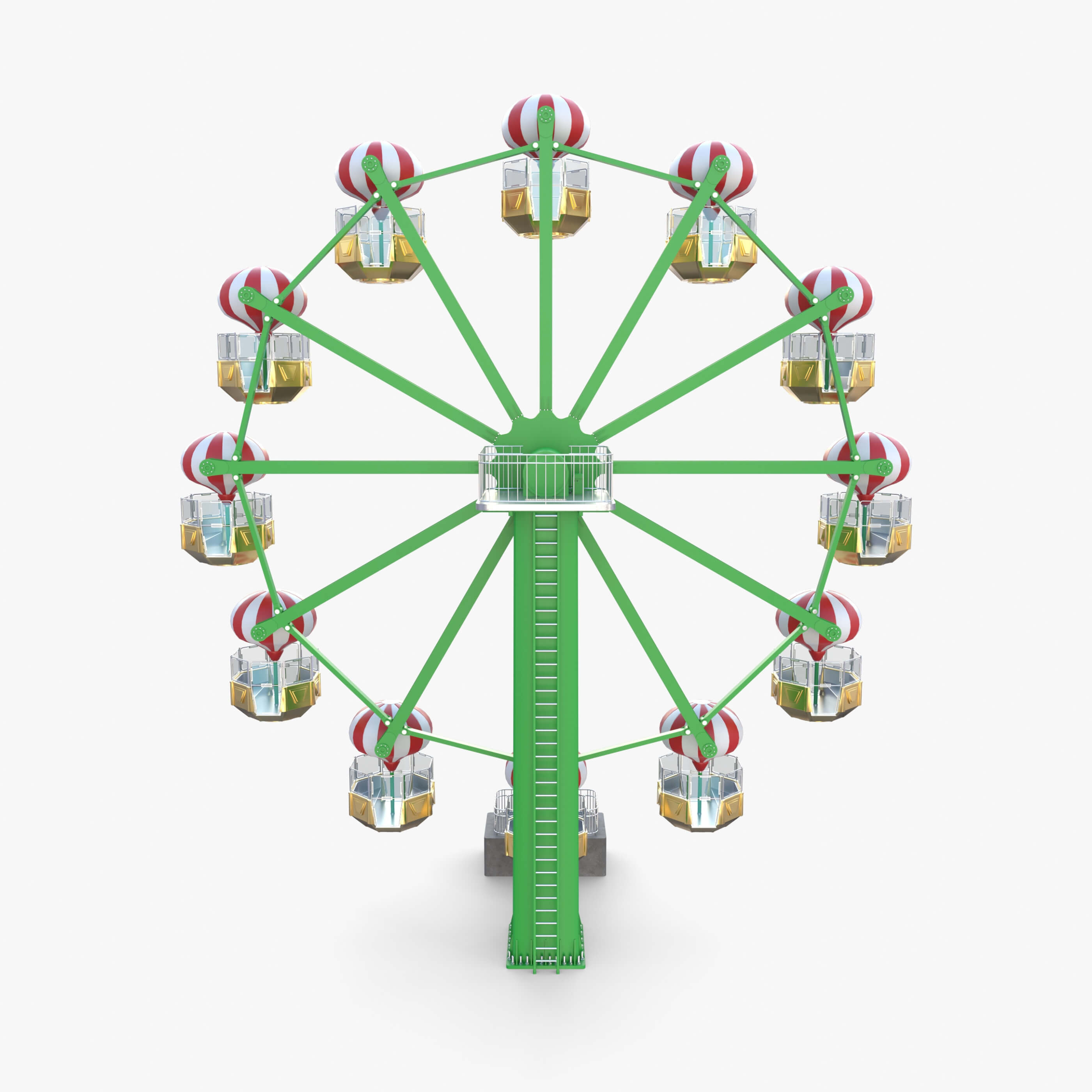 Animated Ferris Wheel V1 - 3D Model by dragosburian