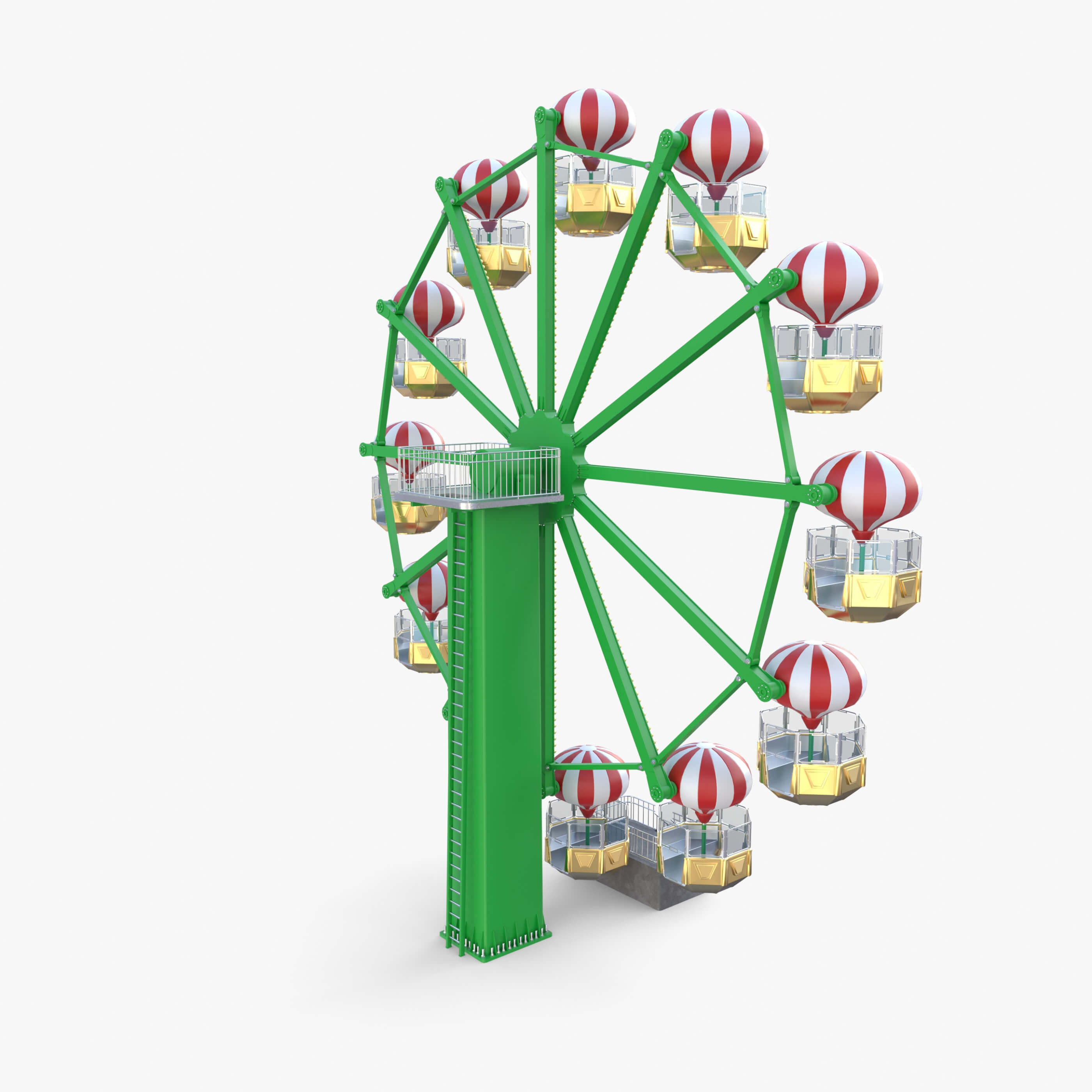 Animated Ferris Wheel V1 - 3D Model by dragosburian