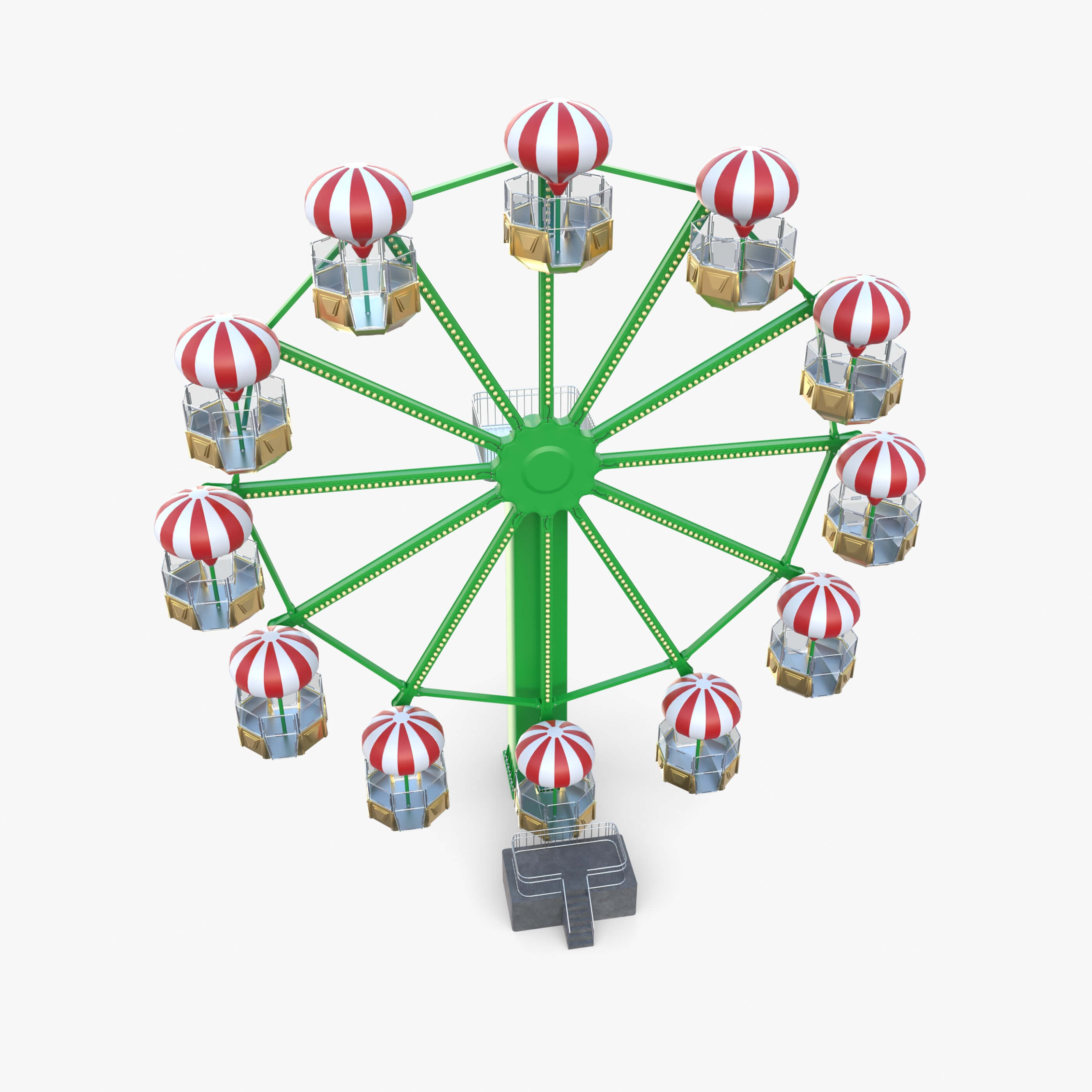 Animated Ferris Wheel V1 - 3D Model by dragosburian