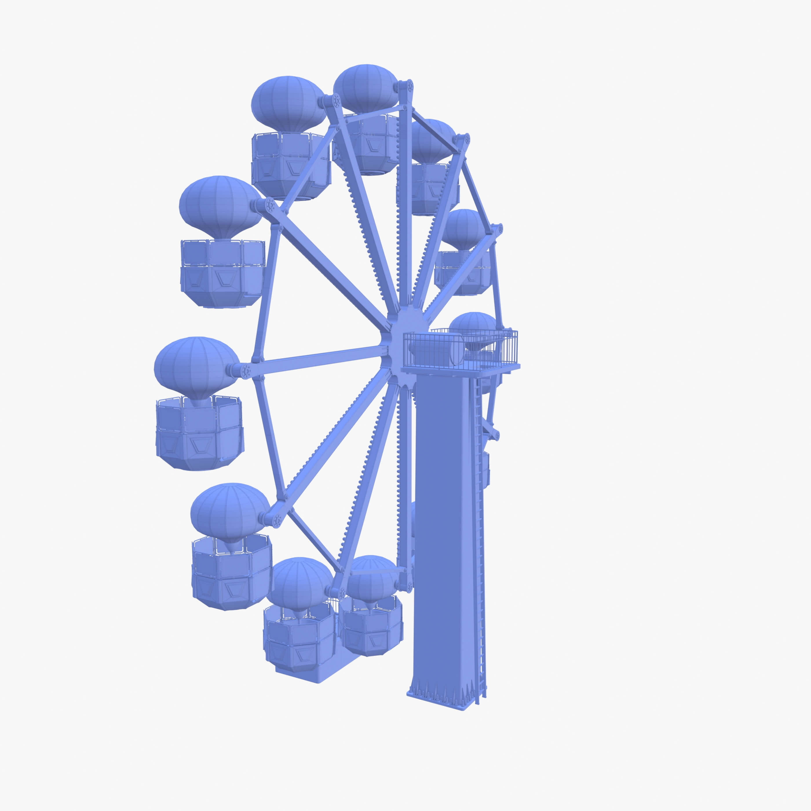 Animated Ferris Wheel V1 - 3D Model by dragosburian