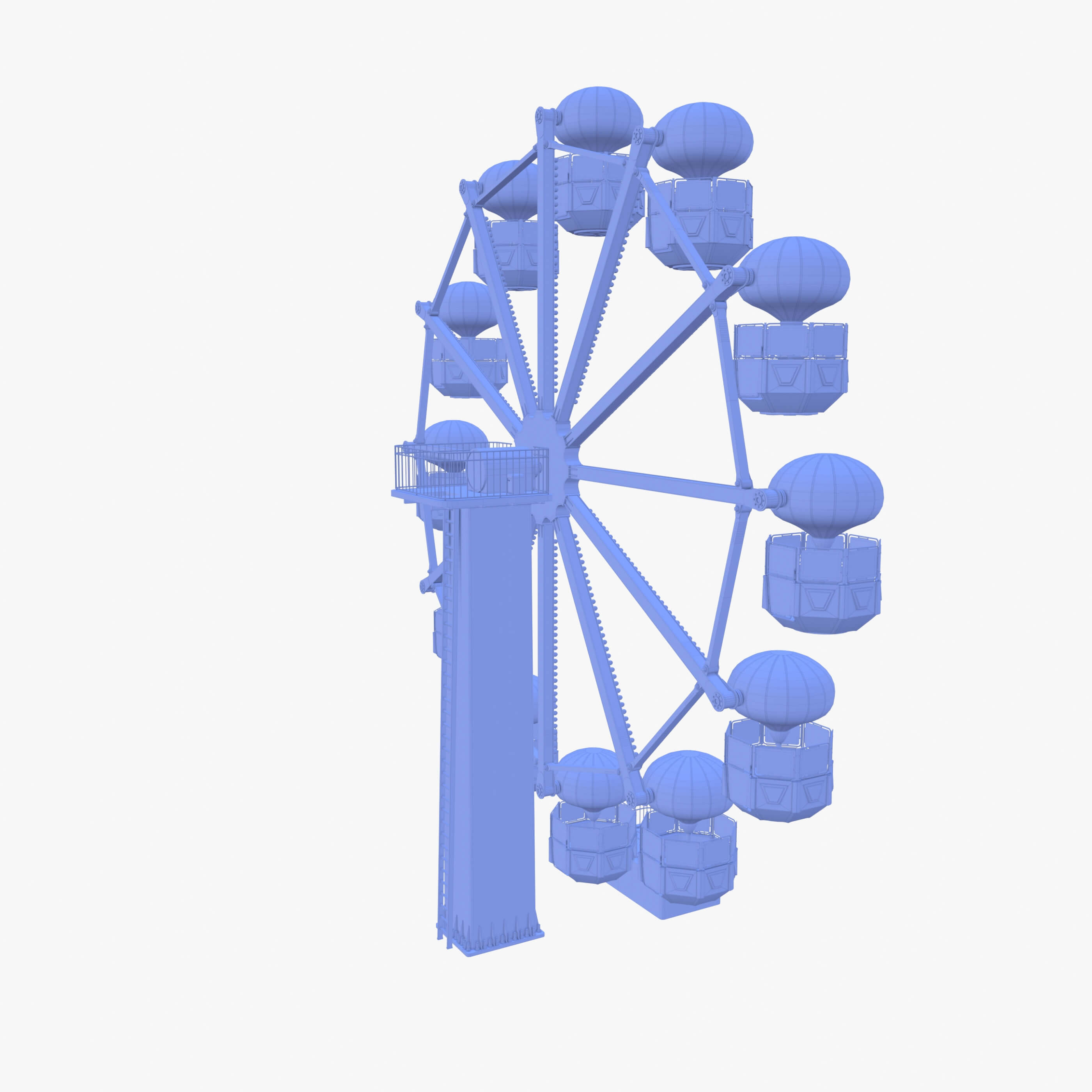 Animated Ferris Wheel V1 - 3D Model by dragosburian
