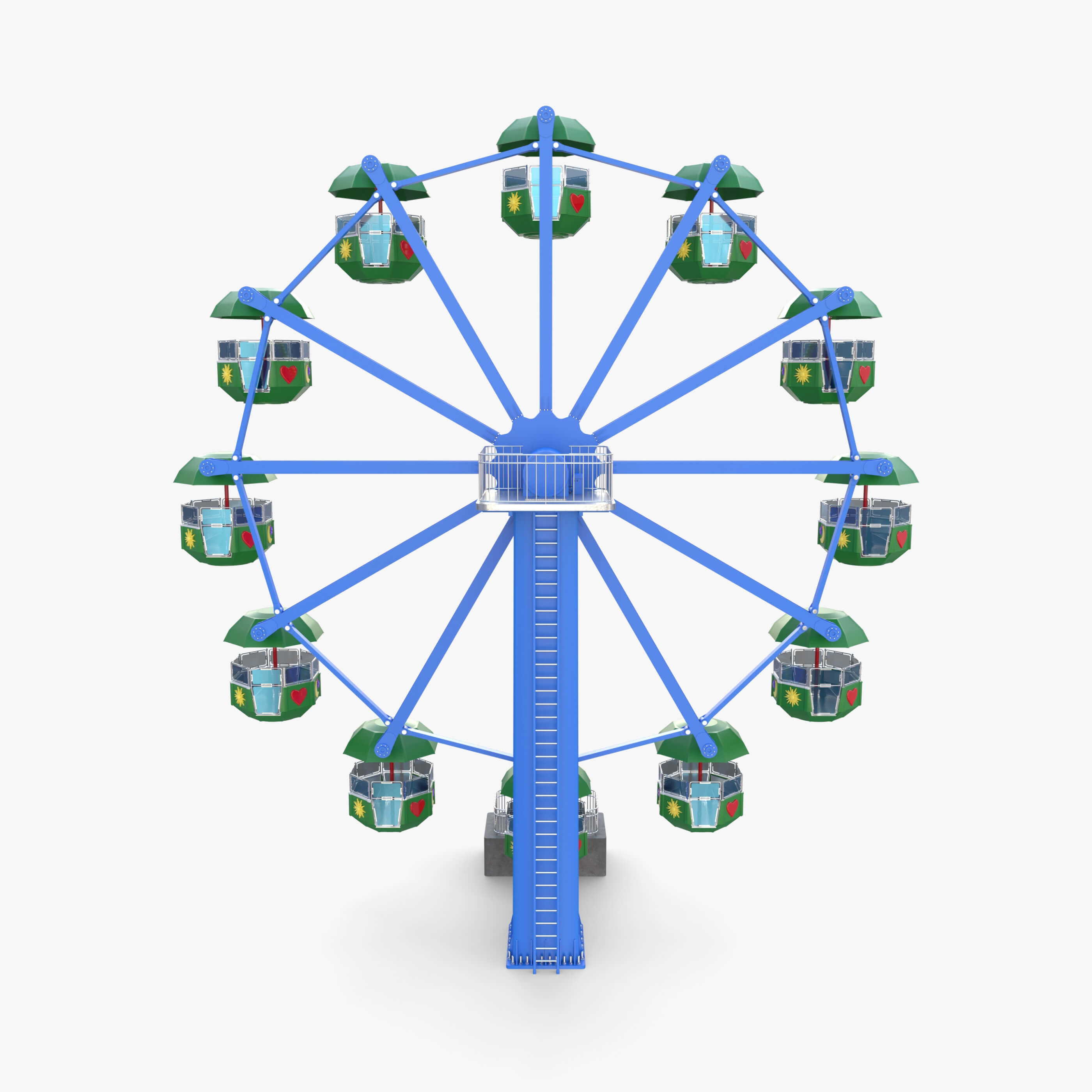 Animated Ferris Wheel V2 - 3D Model by dragosburian