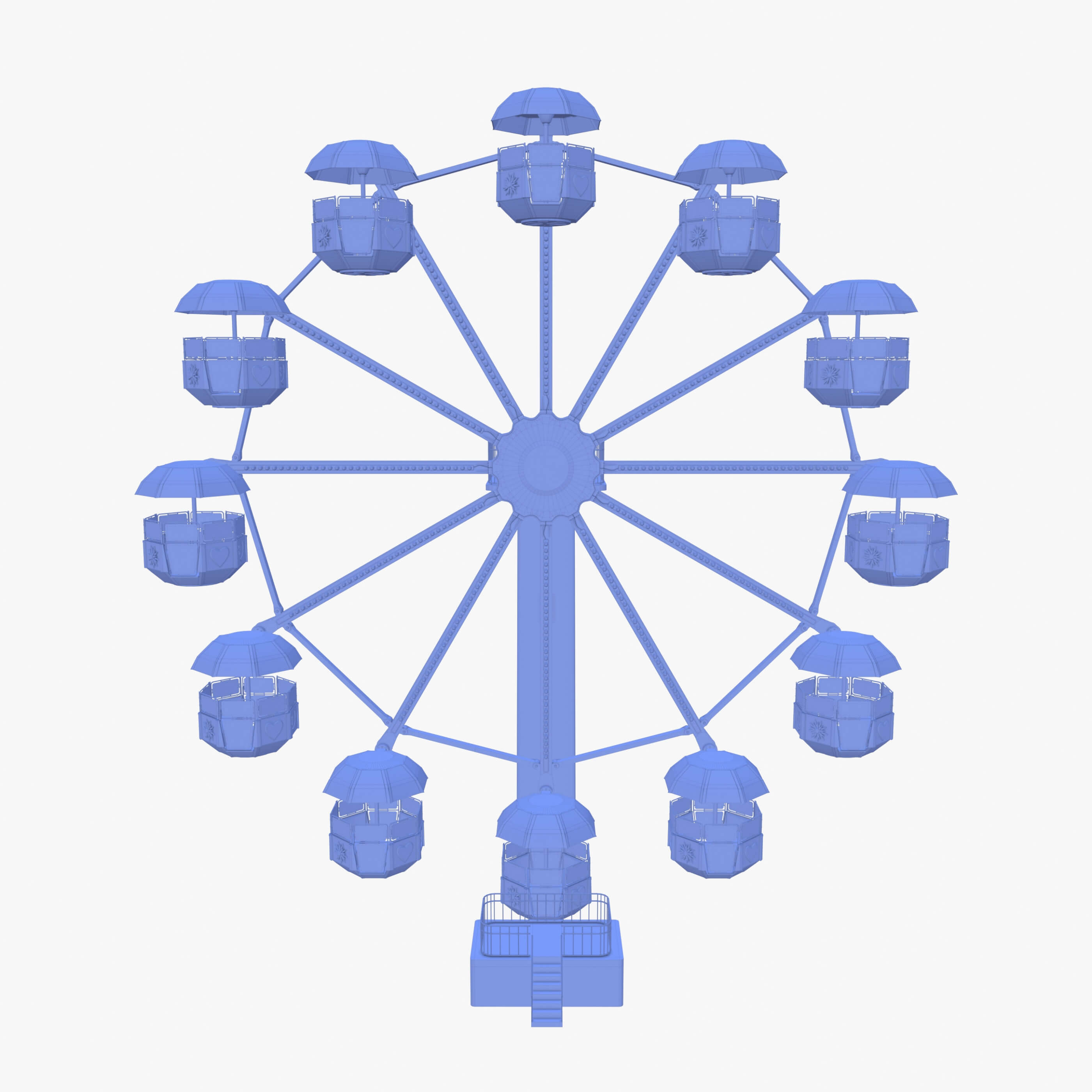 Animated Ferris Wheel V2 - 3D Model by dragosburian