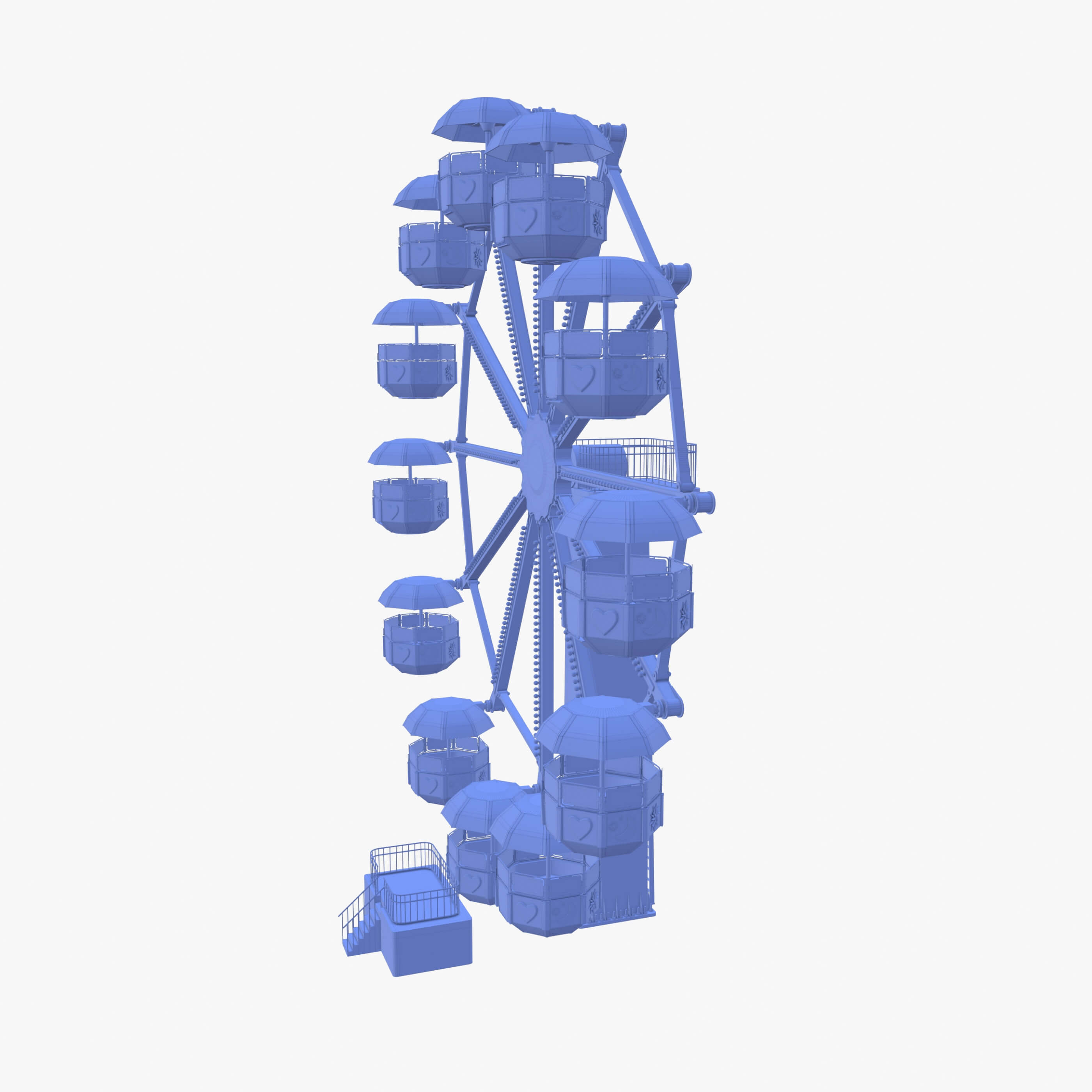 Animated Ferris Wheel V2 - 3D Model by dragosburian