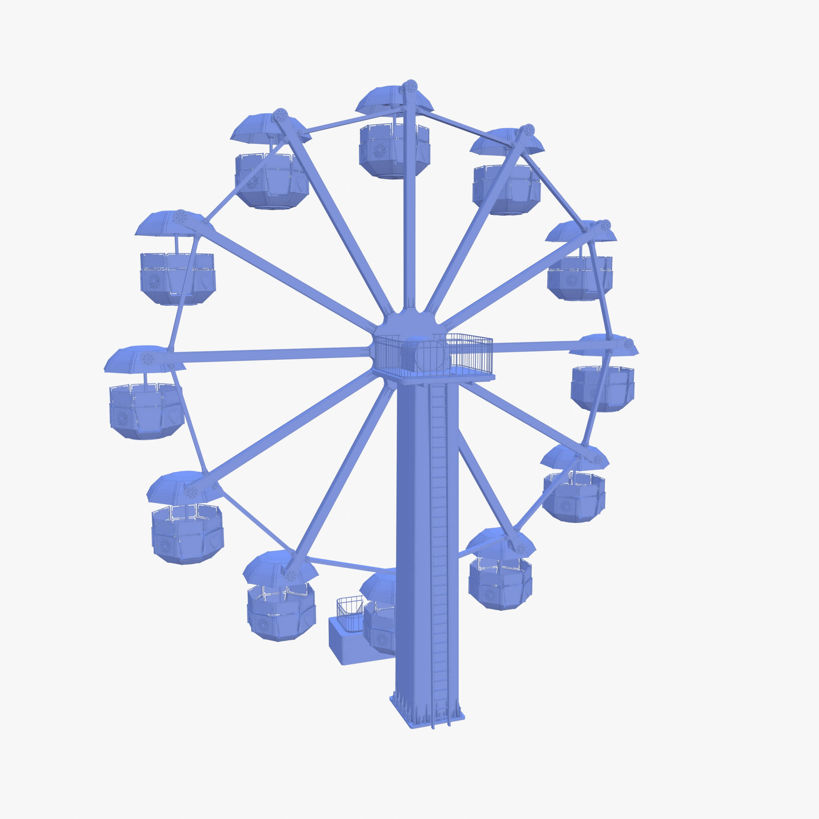 Animated Ferris Wheel V2 - 3D Model by dragosburian