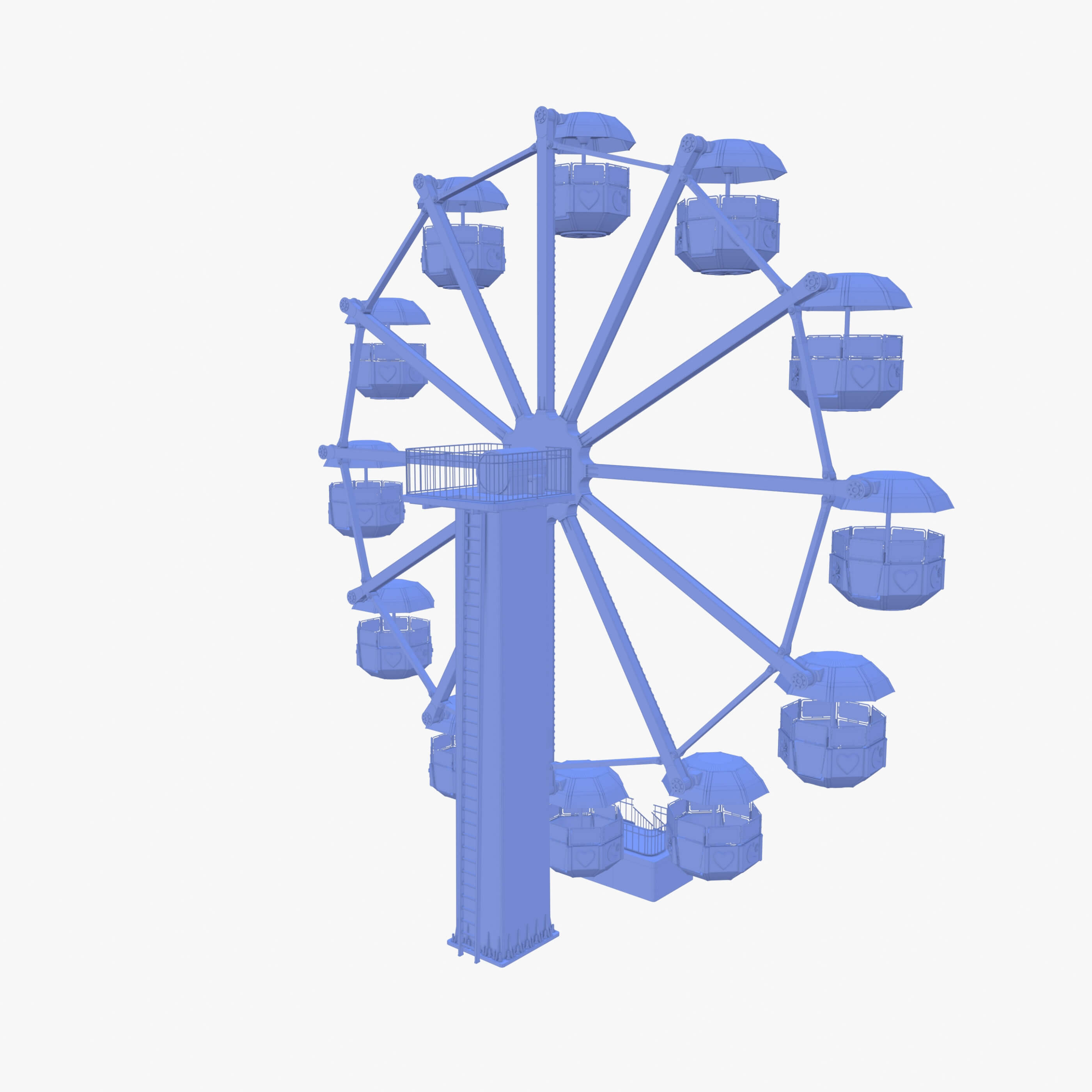 Animated Ferris Wheel V2 - 3D Model by dragosburian