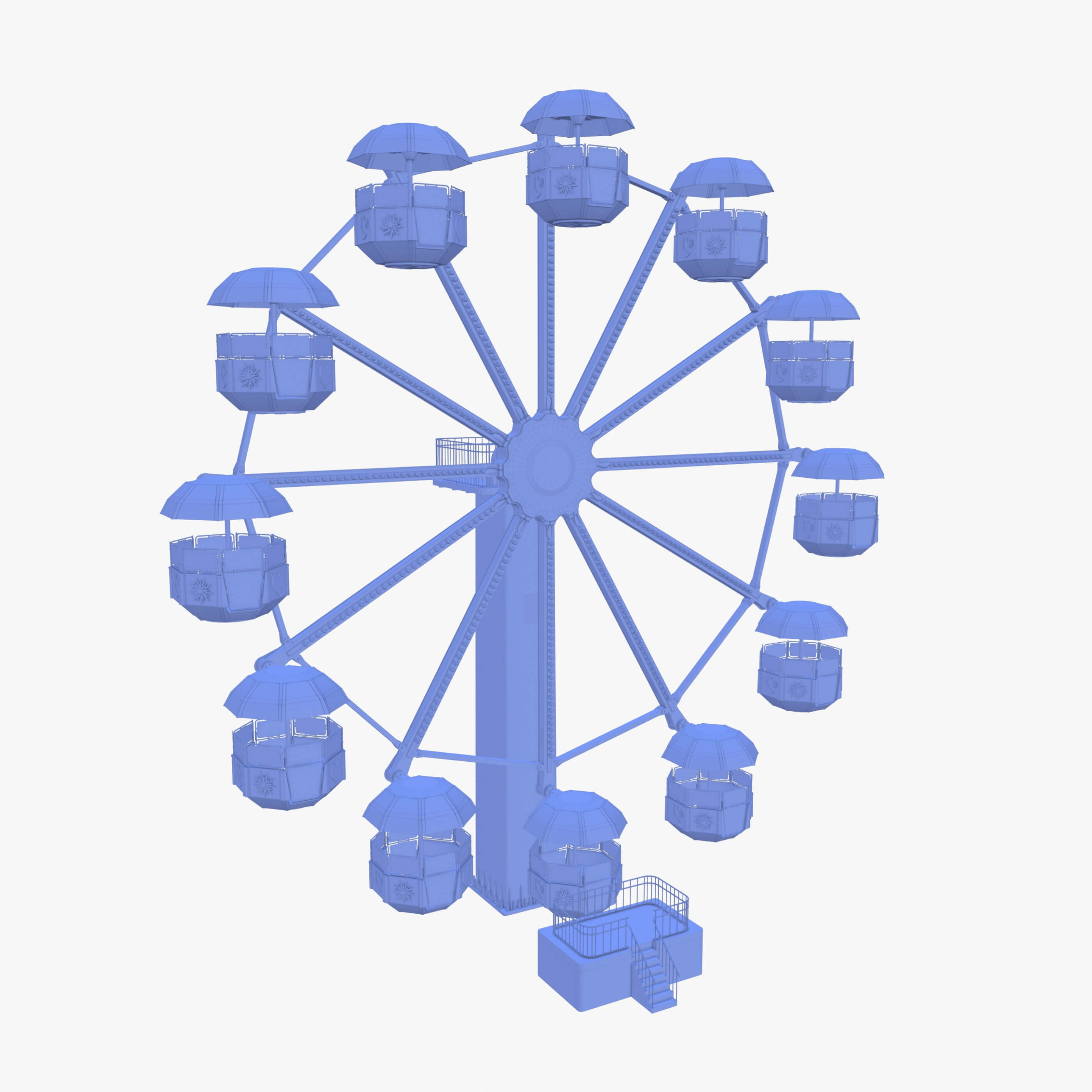 Animated Ferris Wheel V2 - 3D Model by dragosburian