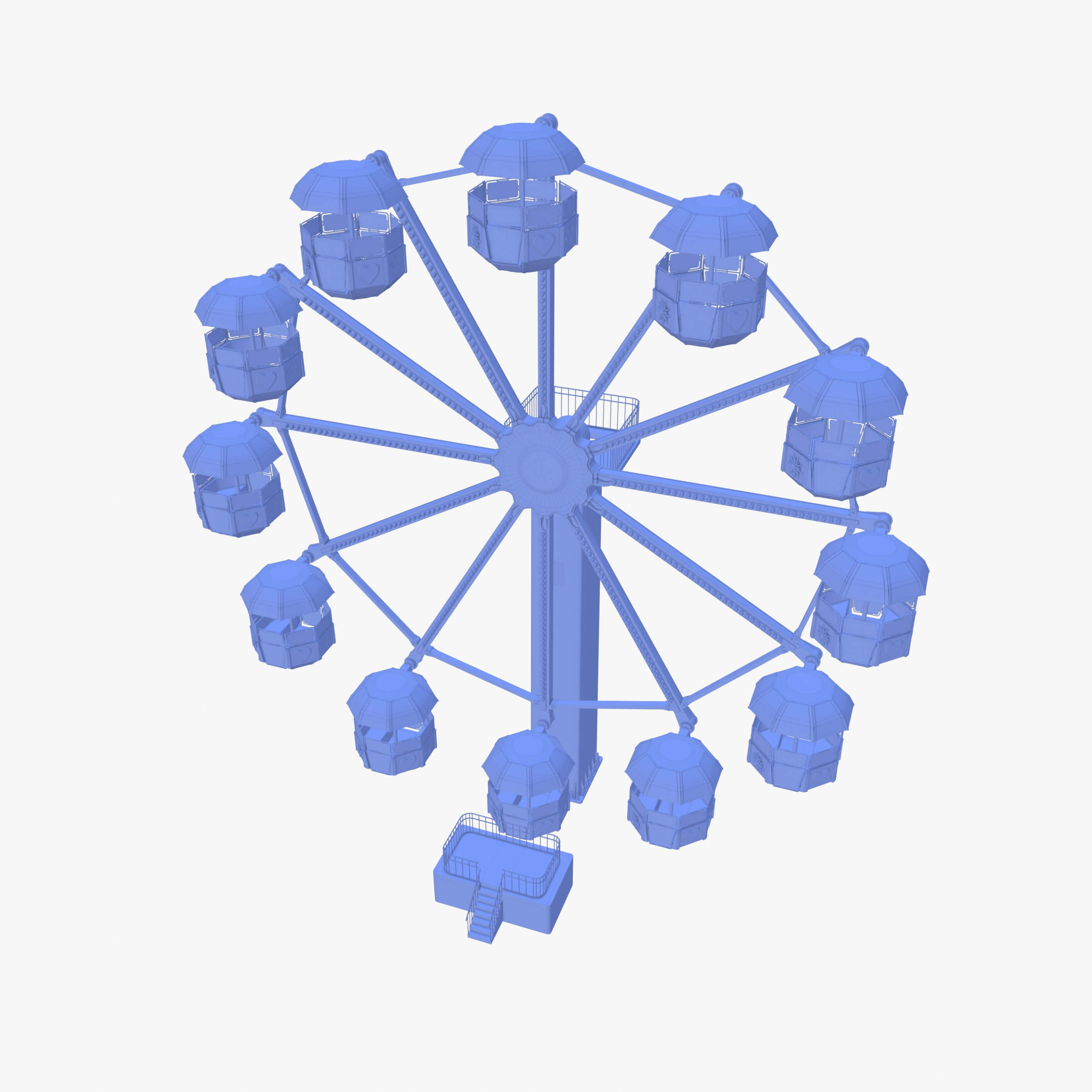 Animated Ferris Wheel V2 - 3D Model by dragosburian