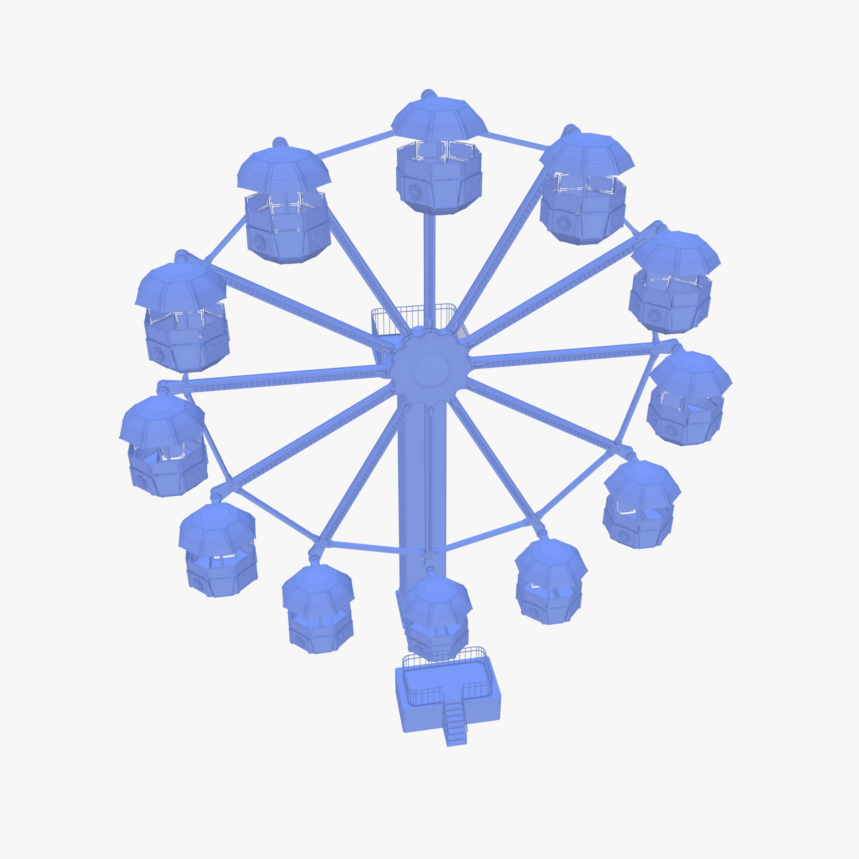 Animated Ferris Wheel V2 - 3D Model by dragosburian