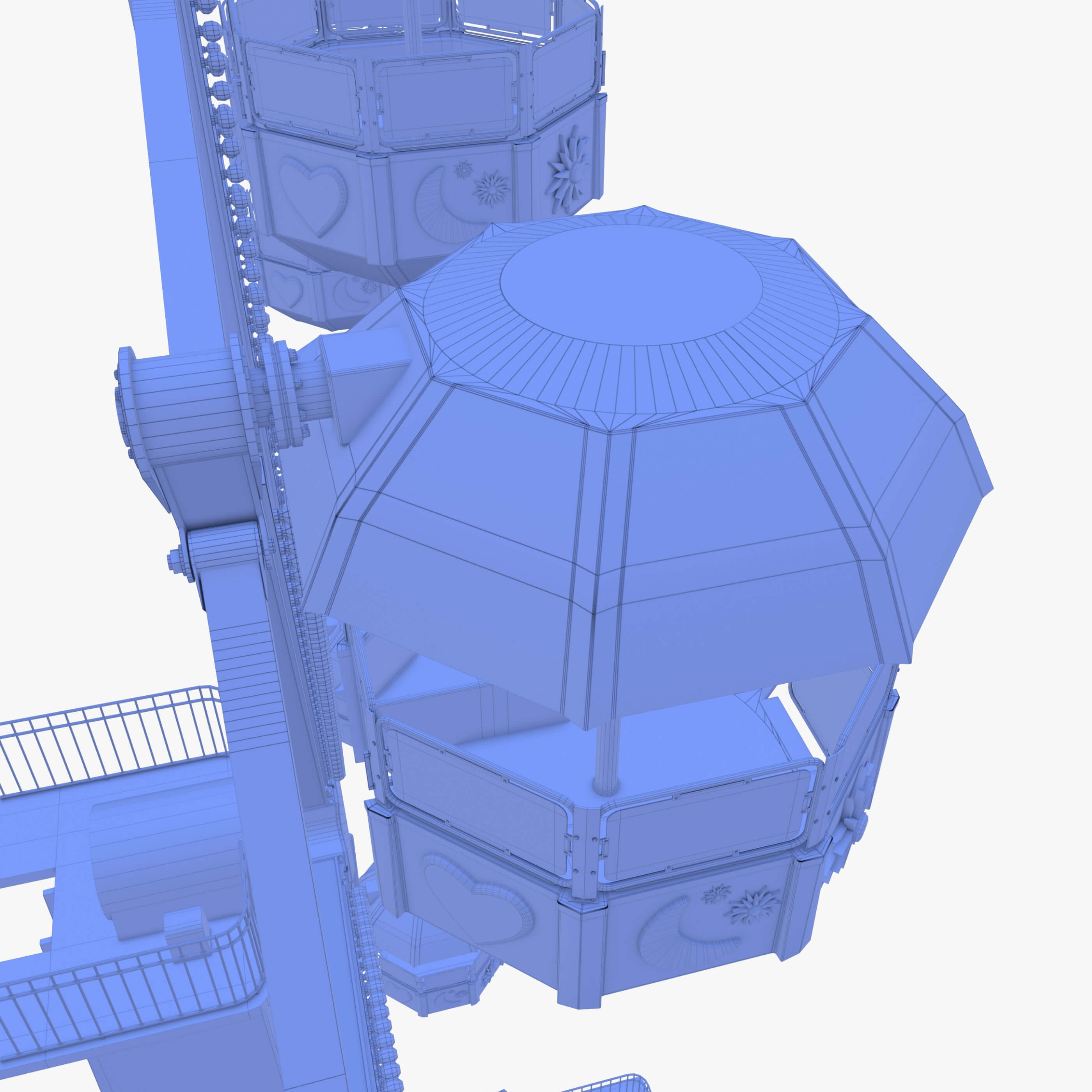 Animated Ferris Wheel V2 - 3D Model by dragosburian