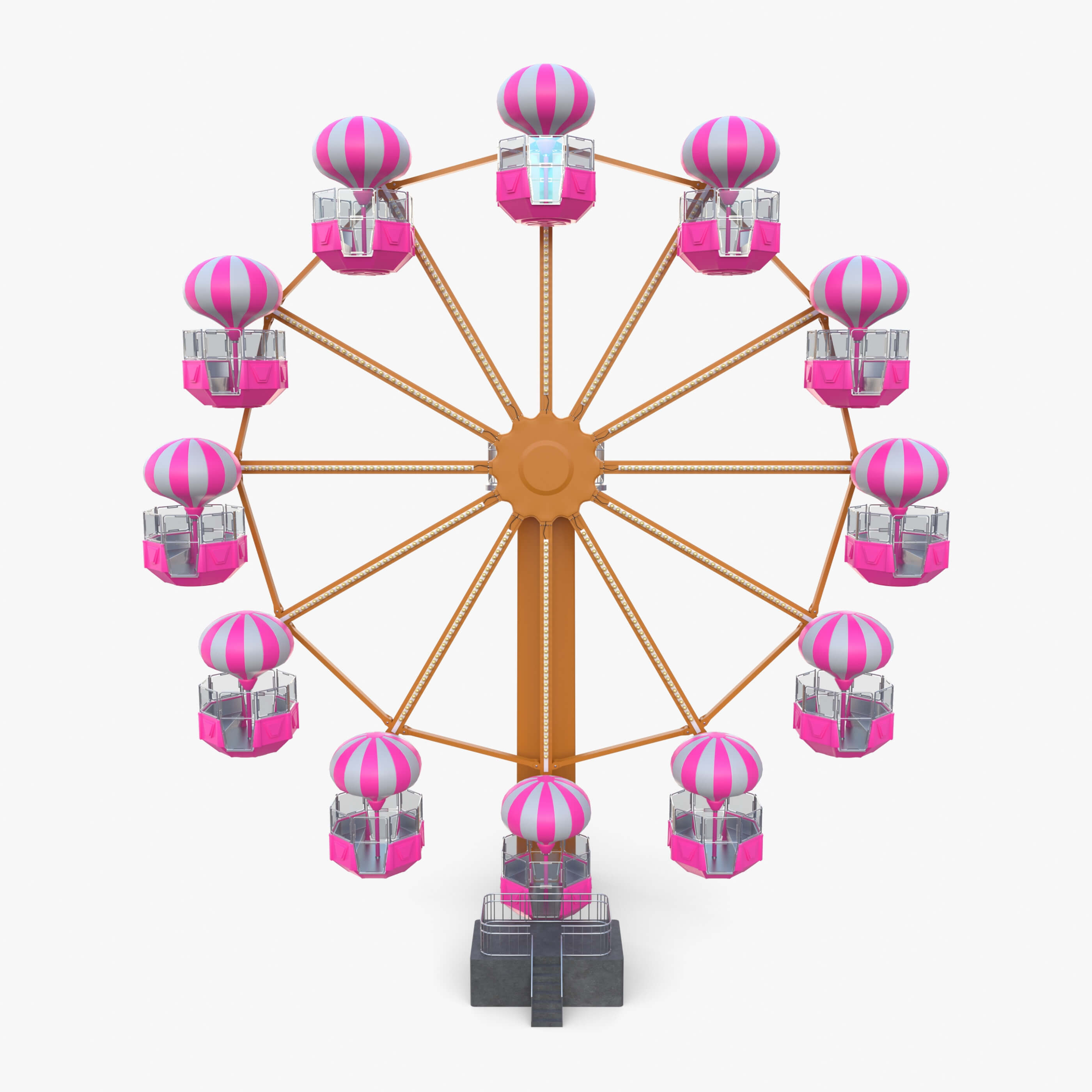 Animated Ferris Wheel V4 - 3D Model by dragosburian
